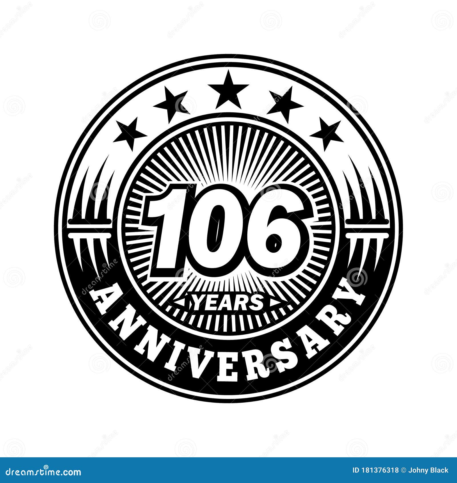 106 Years Anniversary Celebration. 106th Anniversary Logo Design ...