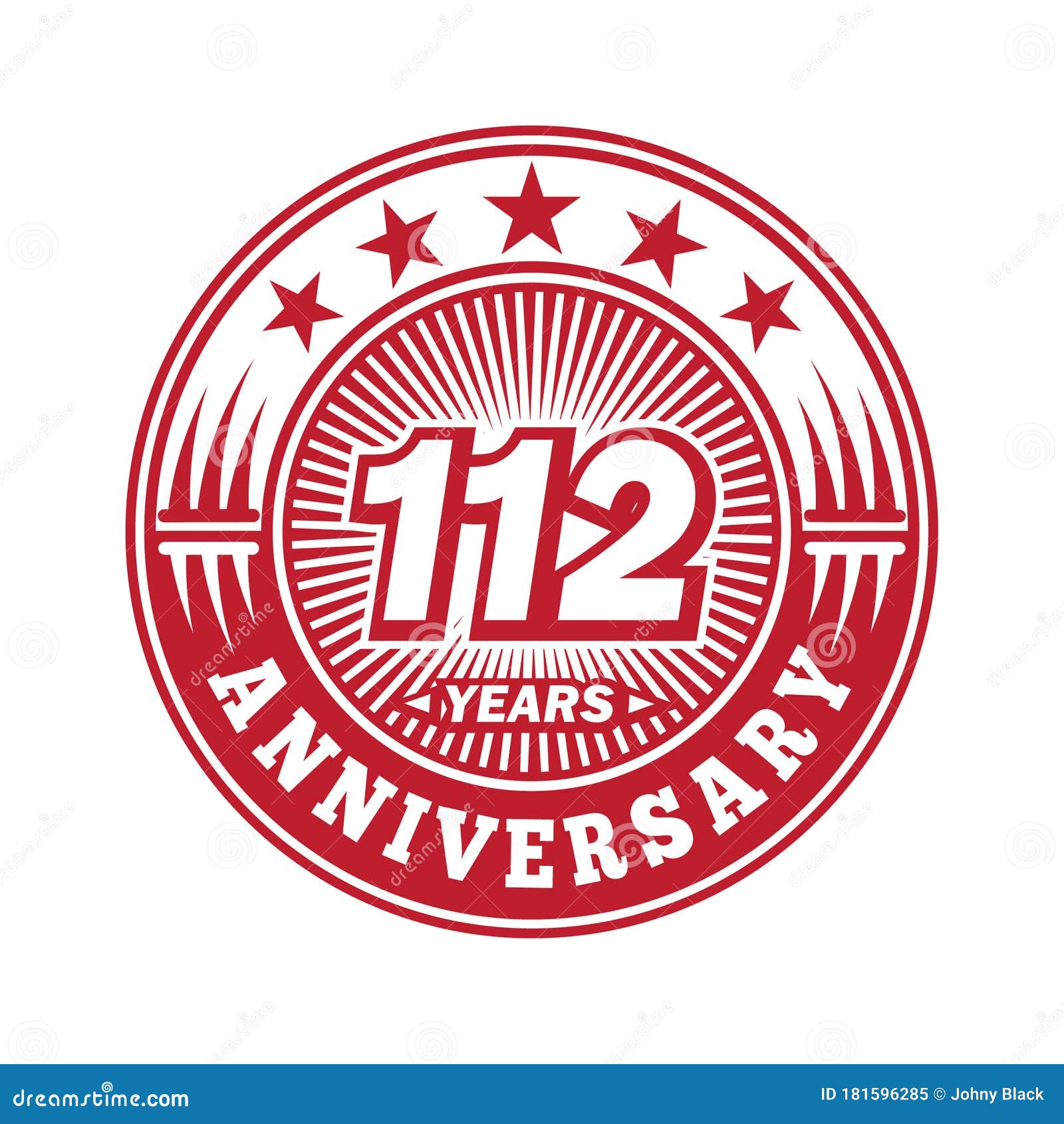 112 Years Anniversary Celebration. 112th Anniversary Logo Design ...
