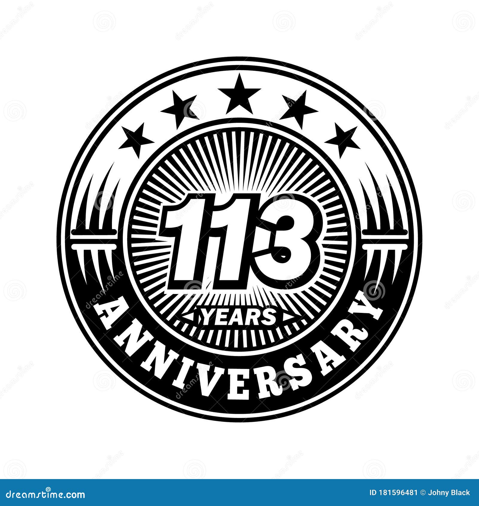 113 Years Anniversary Celebration. 113th Anniversary Logo Design ...