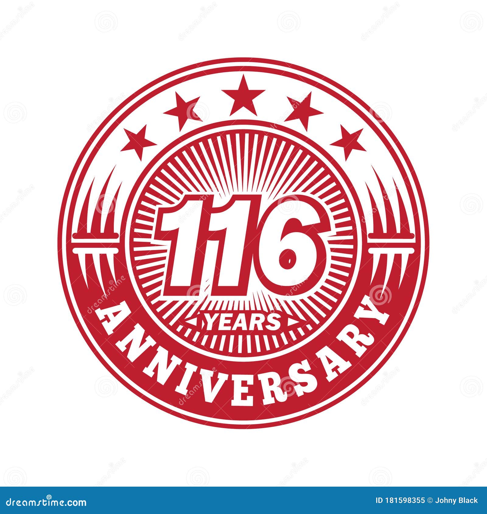 116 Years Anniversary Celebration. 116th Anniversary Logo Design ...
