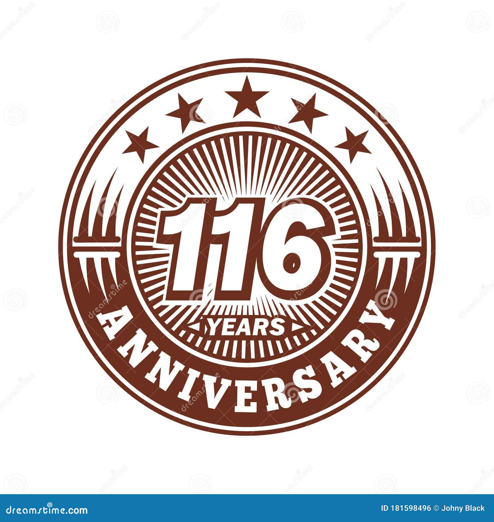 116 Years Anniversary Celebration. 116th Anniversary Logo Design ...