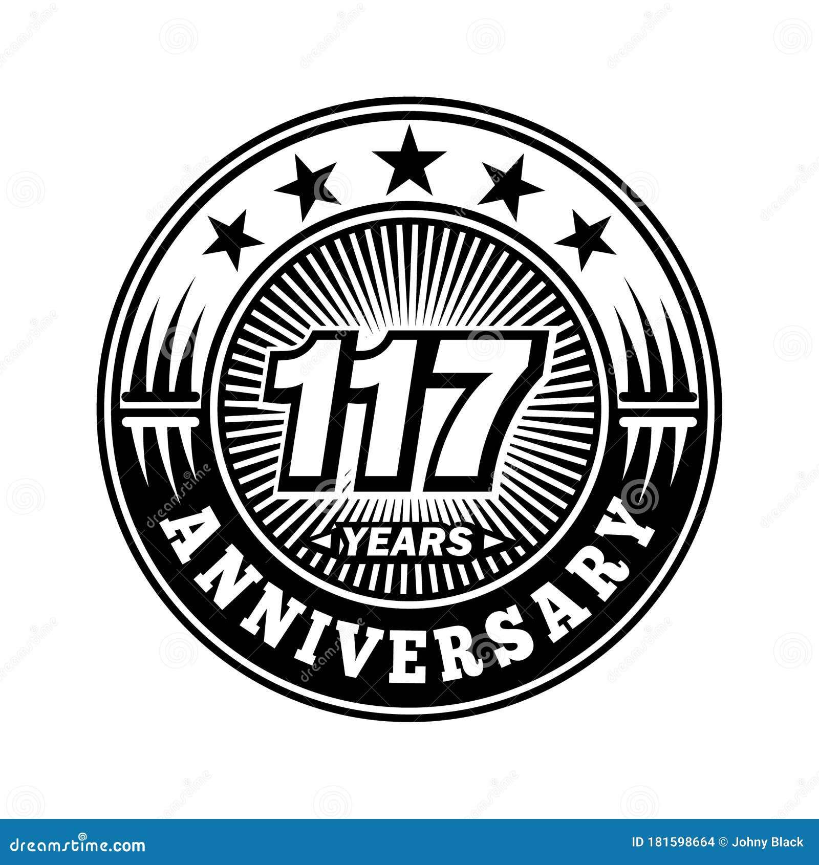 117 Years Anniversary Celebration. 117th Anniversary Logo Design ...