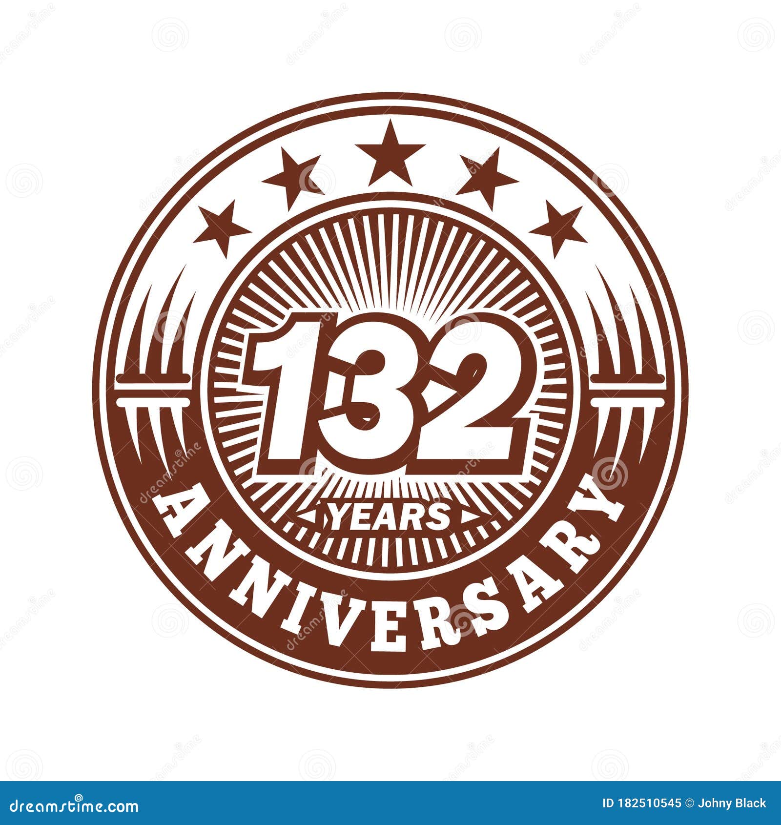 132 Years Anniversary Celebration. 132nd Anniversary Logo Design ...