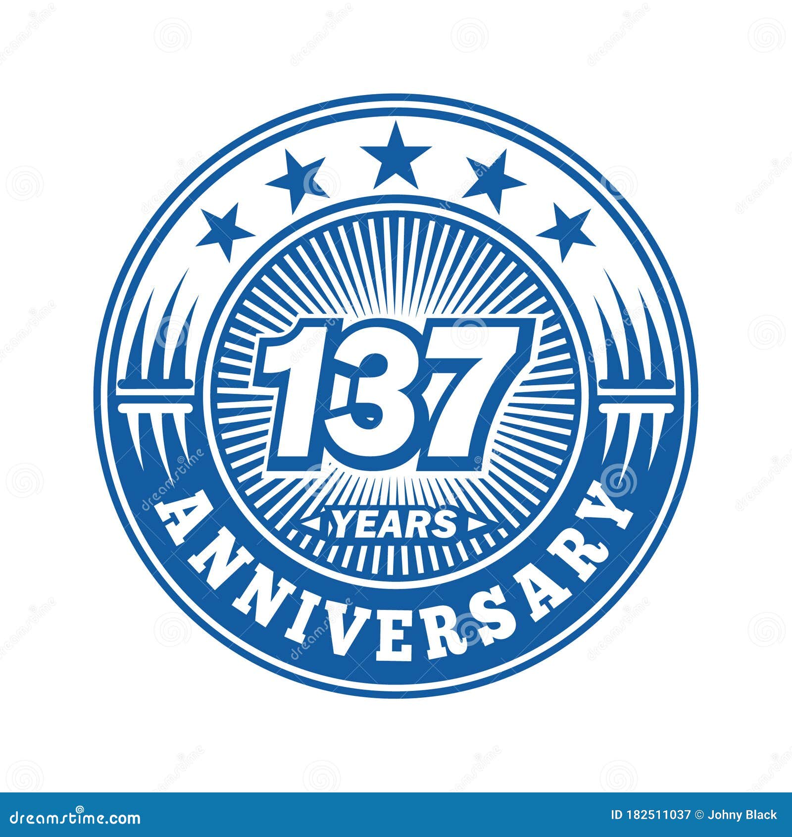 137 Years Anniversary Celebration. 137th Anniversary Logo Design ...