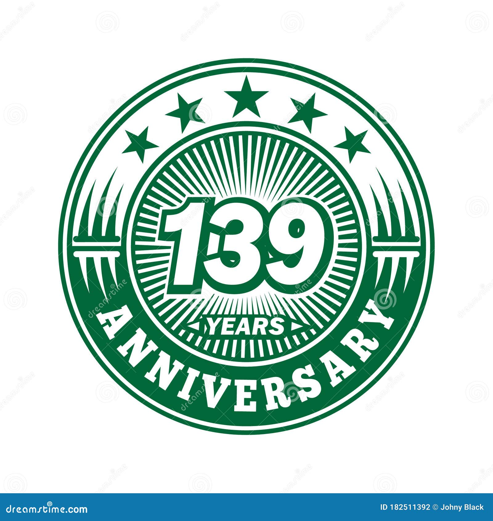 139 Years Anniversary Celebration. 139th Anniversary Logo Design ...