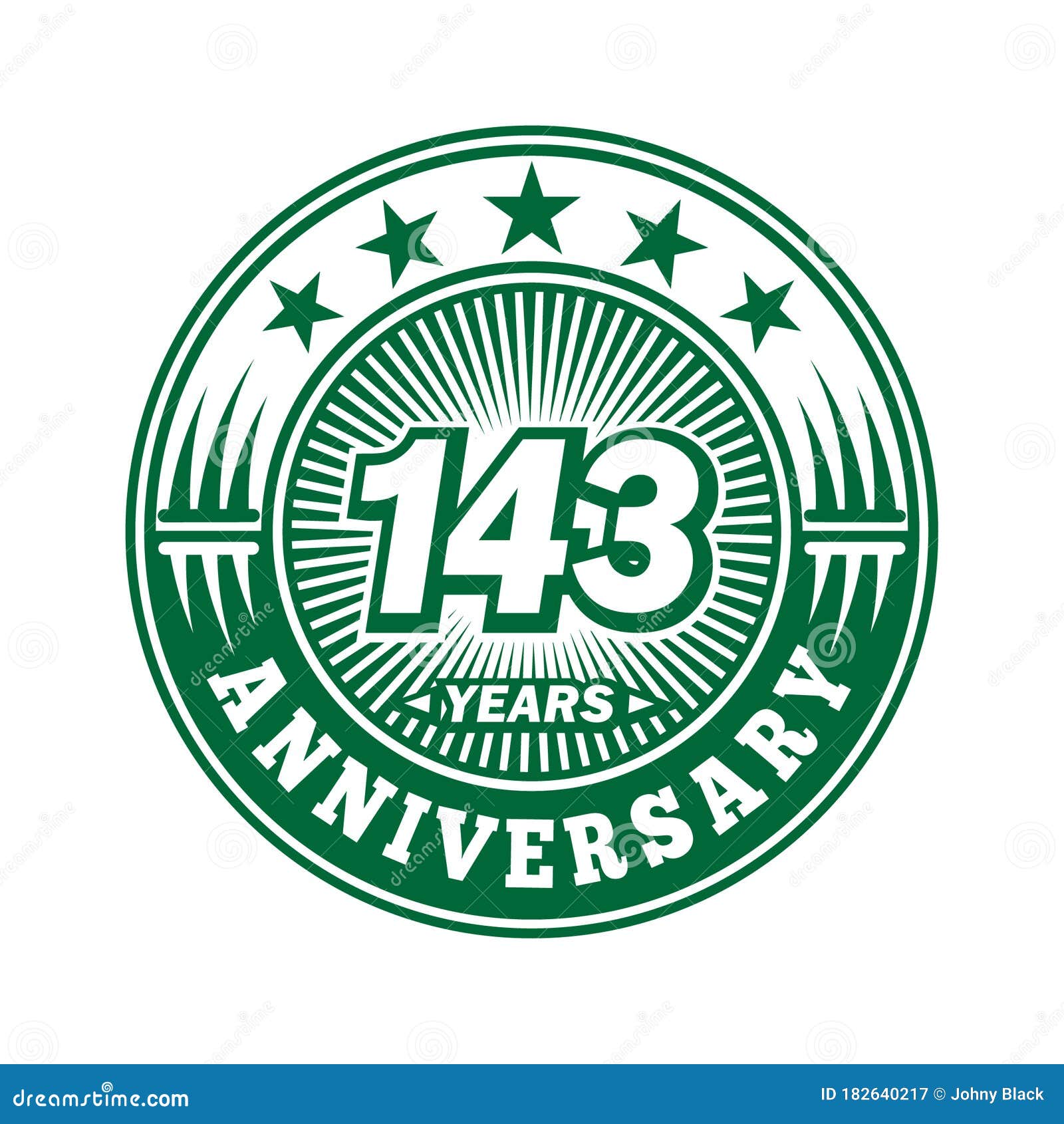143 Years Anniversary Celebration. 143rd Anniversary Logo Design ...