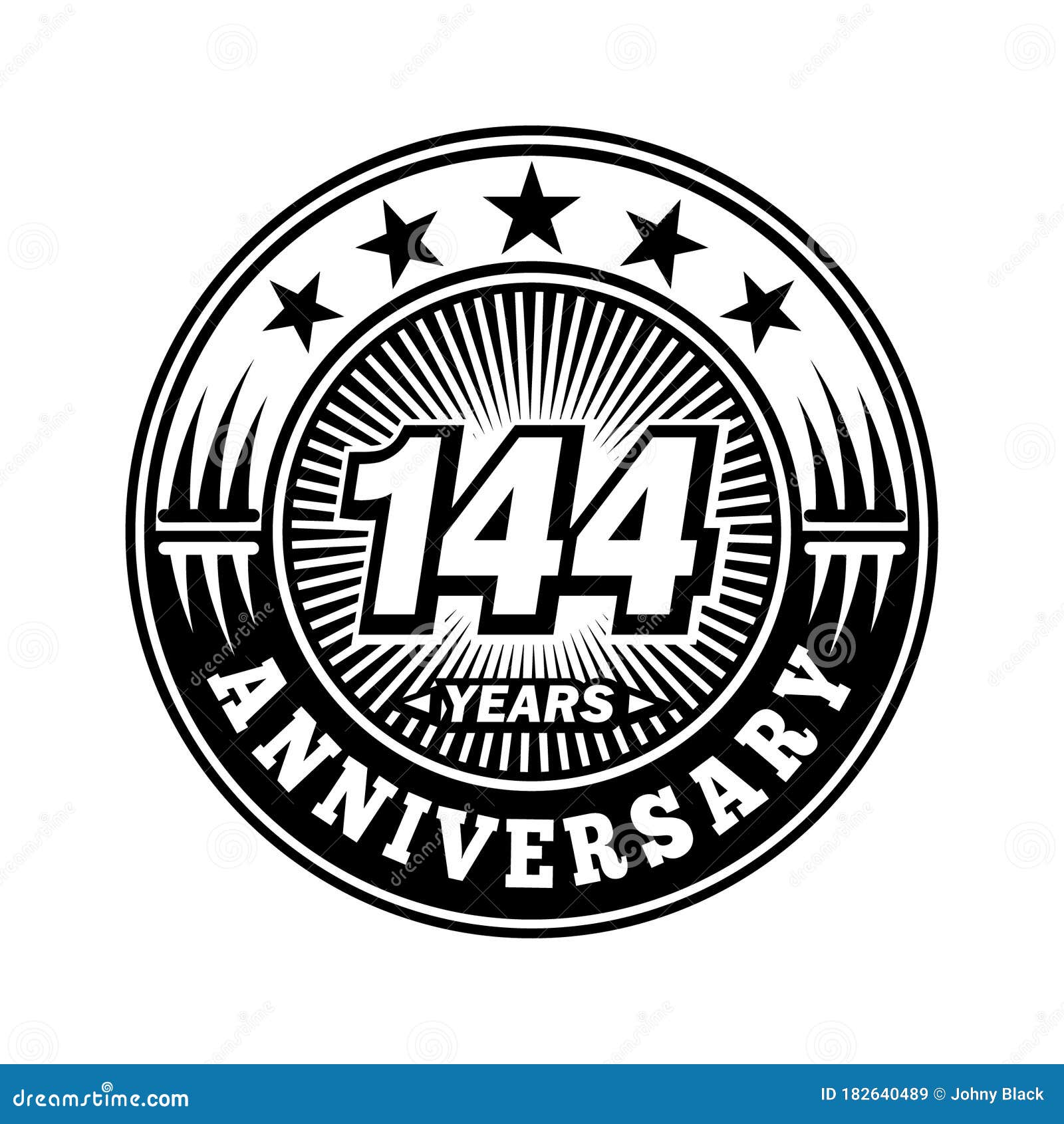 144 Years Anniversary Celebration. 144th Anniversary Logo Design ...