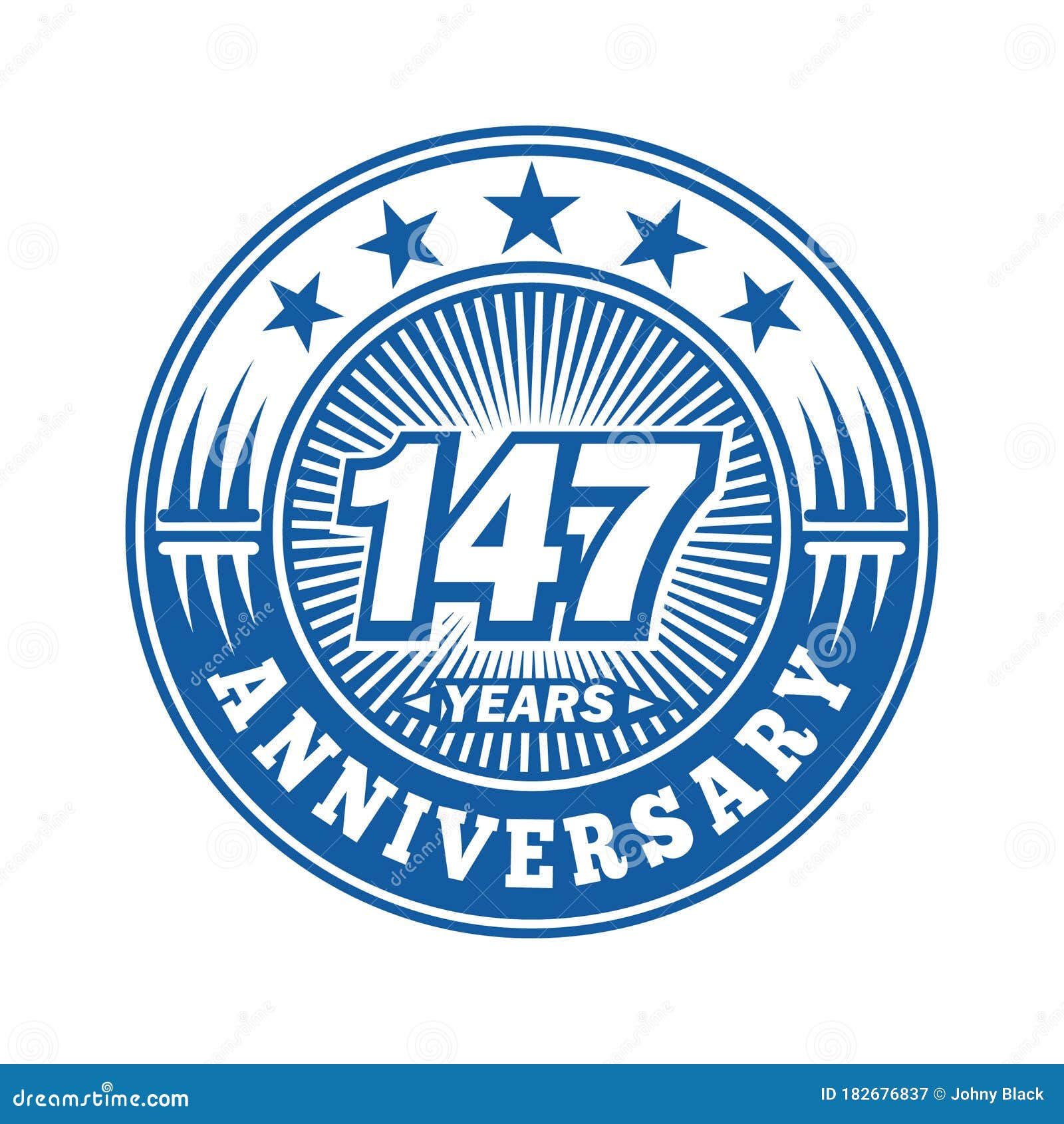 147 Years Anniversary Celebration. 147th Anniversary Logo Design ...