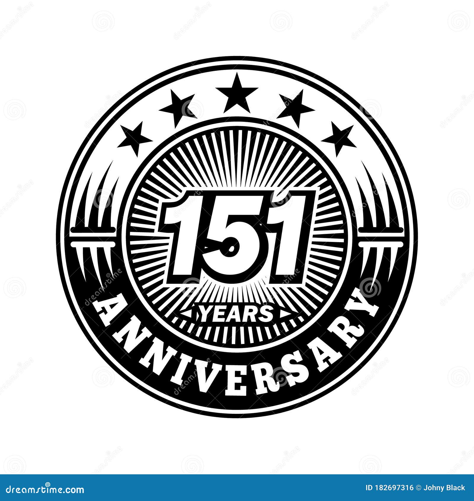 151 Years Anniversary Celebration. 151st Anniversary Logo Design ...