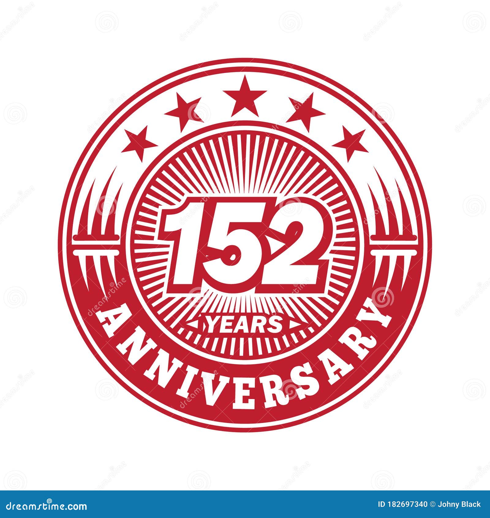 152 Years Anniversary Celebration. 152nd Anniversary Logo Design ...