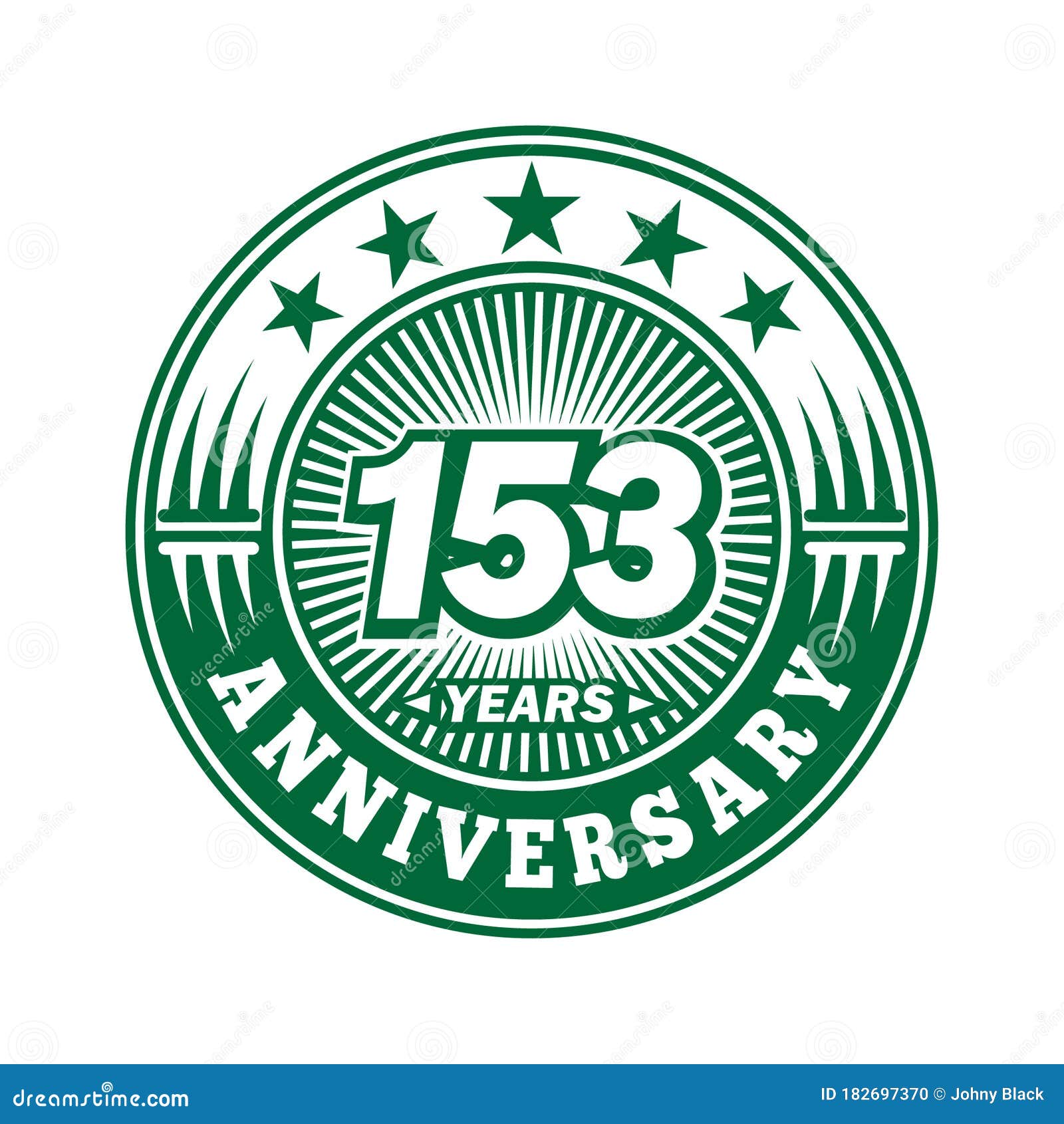 153 Years Anniversary Celebration. 153rd Anniversary Logo Design ...