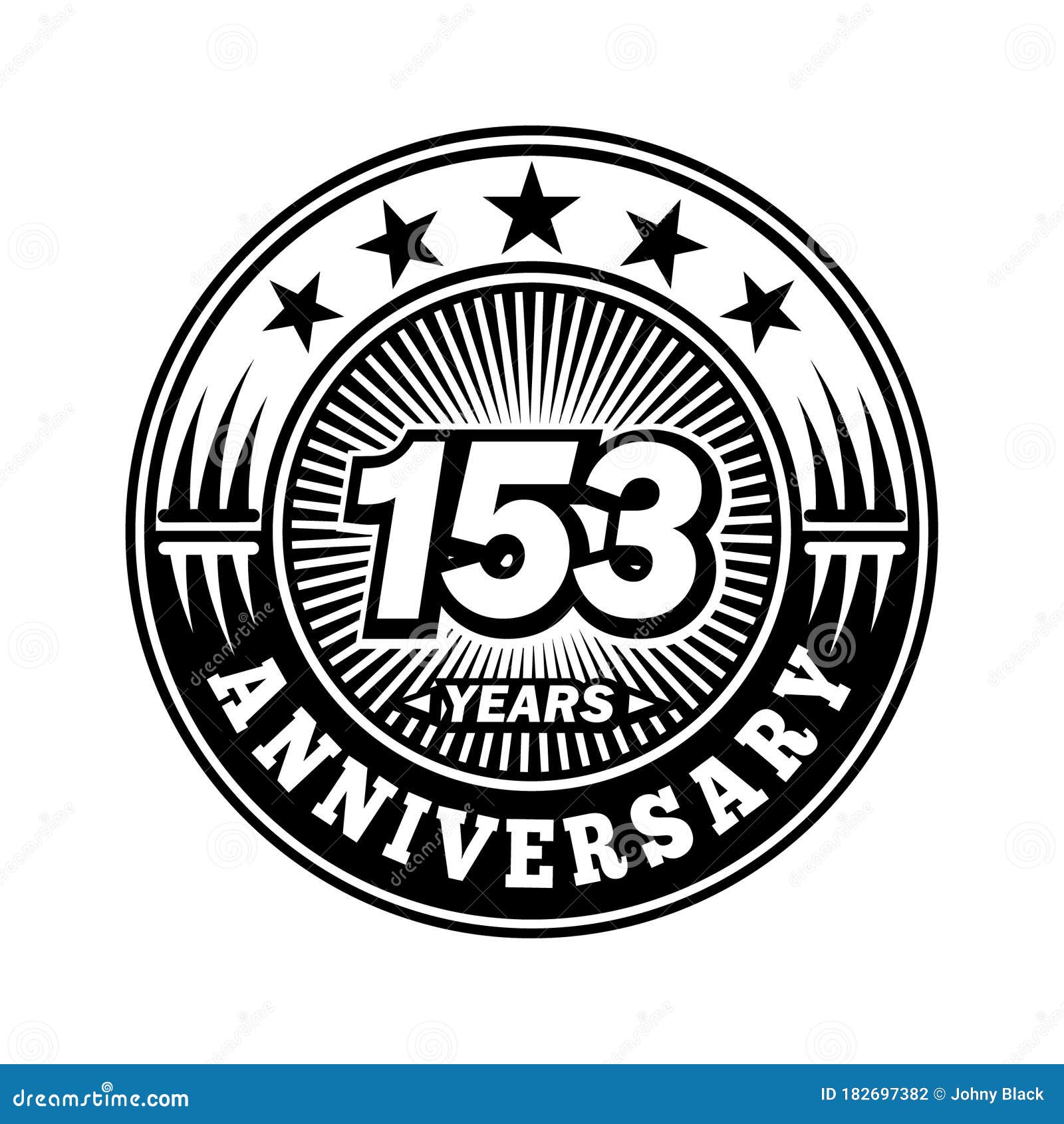 153 Years Anniversary Celebration. 153rd Anniversary Logo Design ...