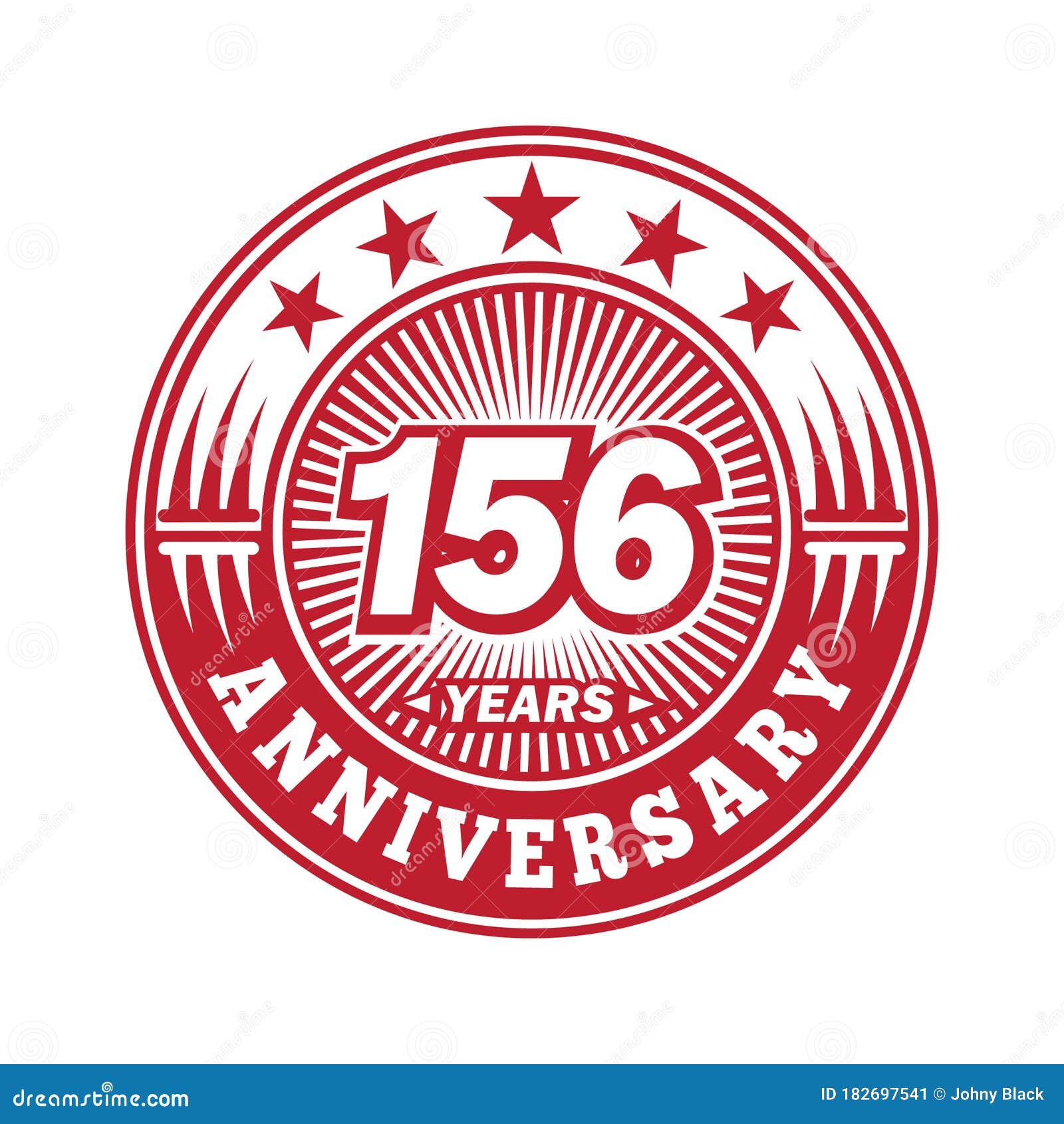 156 Years Anniversary Celebration. 156th Anniversary Logo Design ...