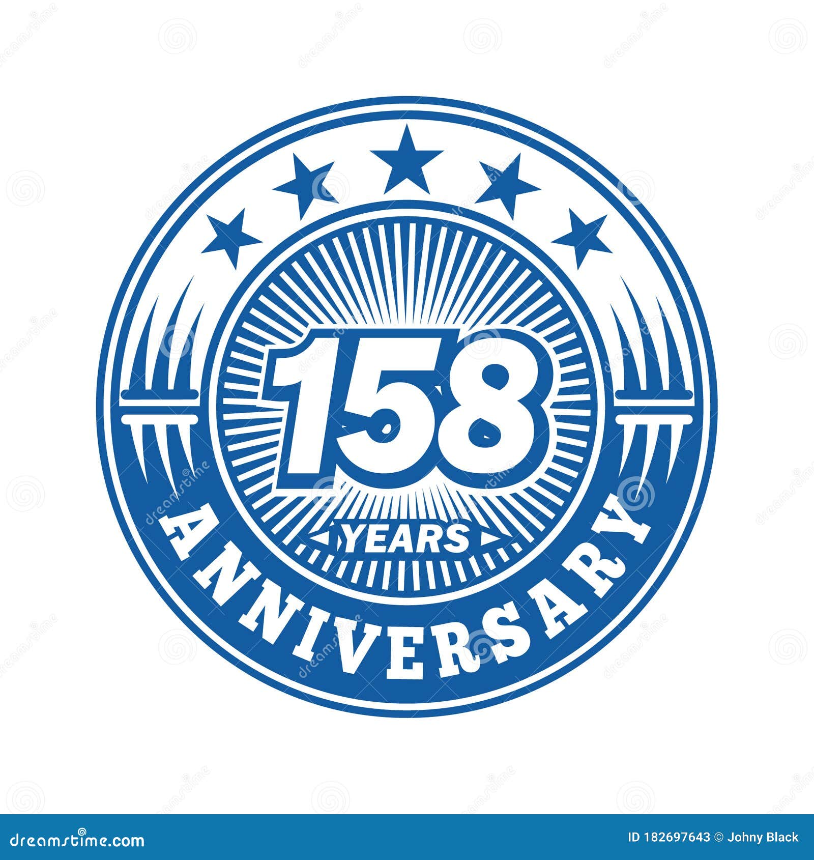 158 Years Anniversary Celebration. 158th Anniversary Logo Design ...