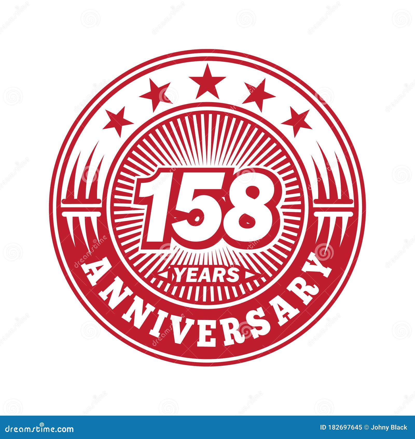 158 Years Anniversary Celebration. 158th Anniversary Logo Design ...