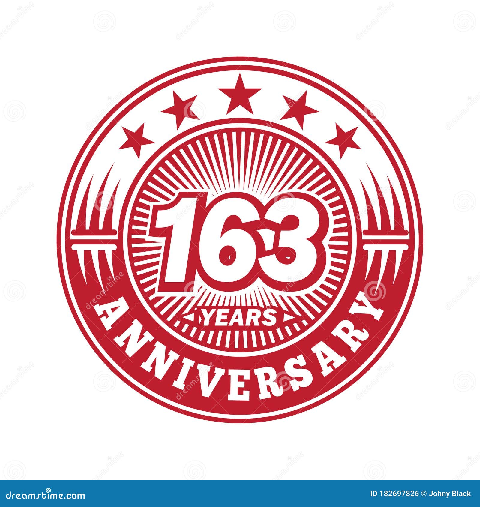 163 Years Anniversary Celebration. 163rd Anniversary Logo Design ...