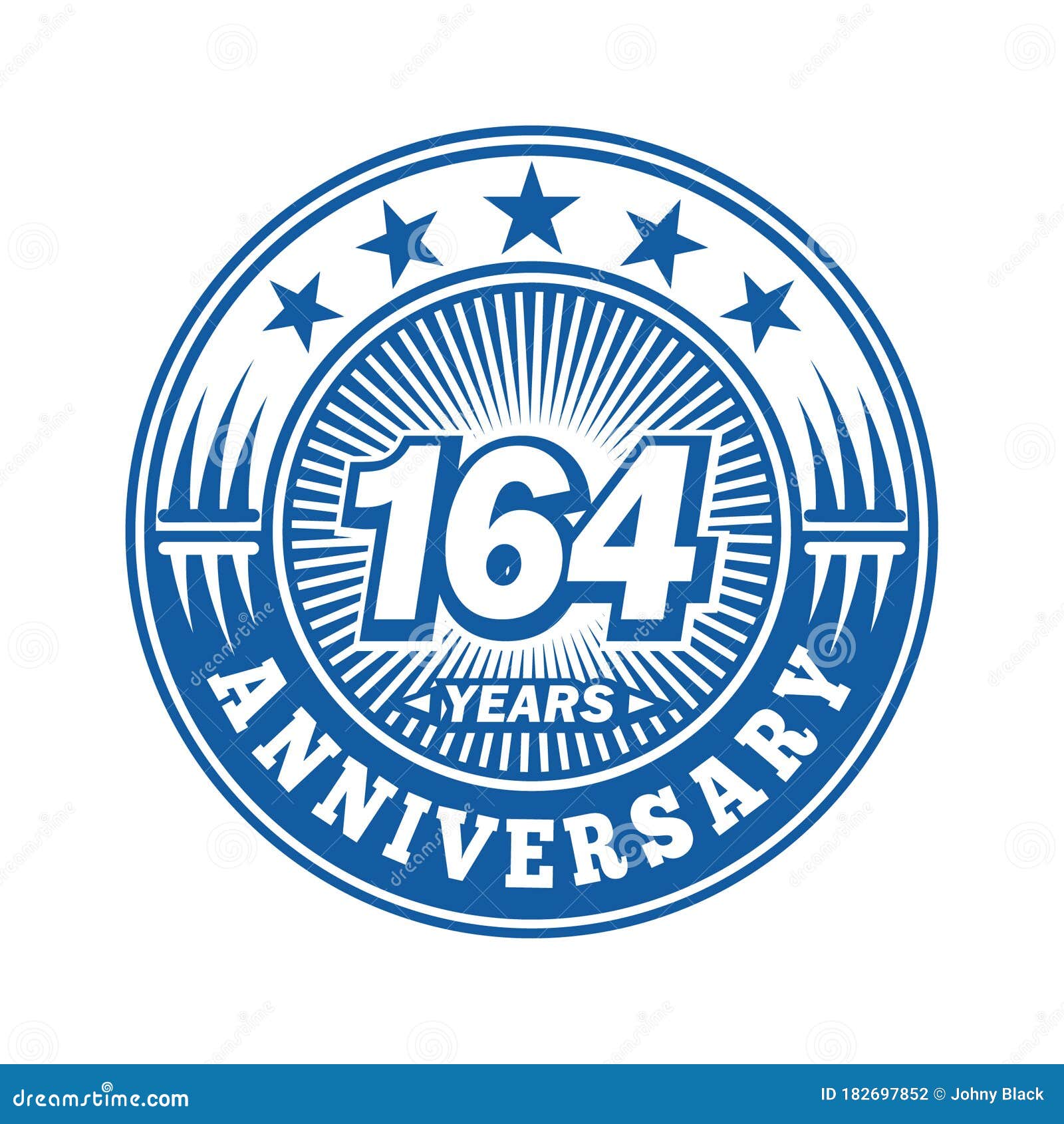 164 Years Anniversary Celebration. 164th Anniversary Logo Design ...