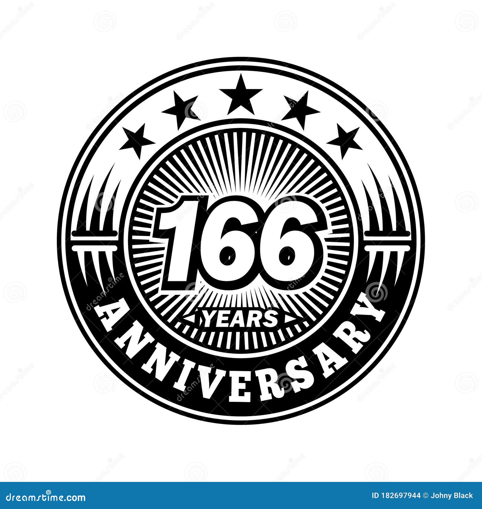 166 Years Anniversary Celebration. 166th Anniversary Logo Design ...
