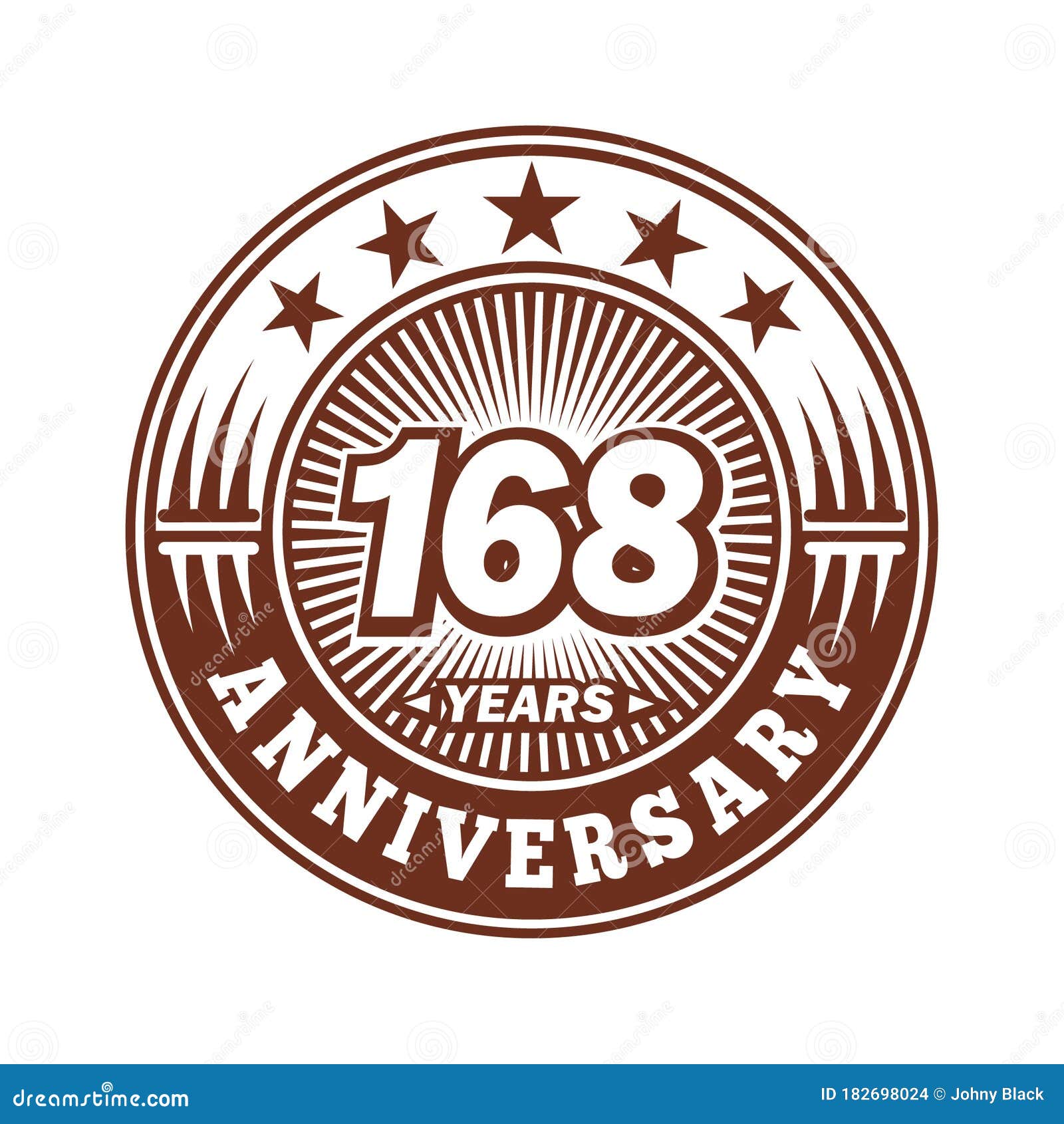 168 Years Anniversary Celebration. 168th Anniversary Logo Design ...