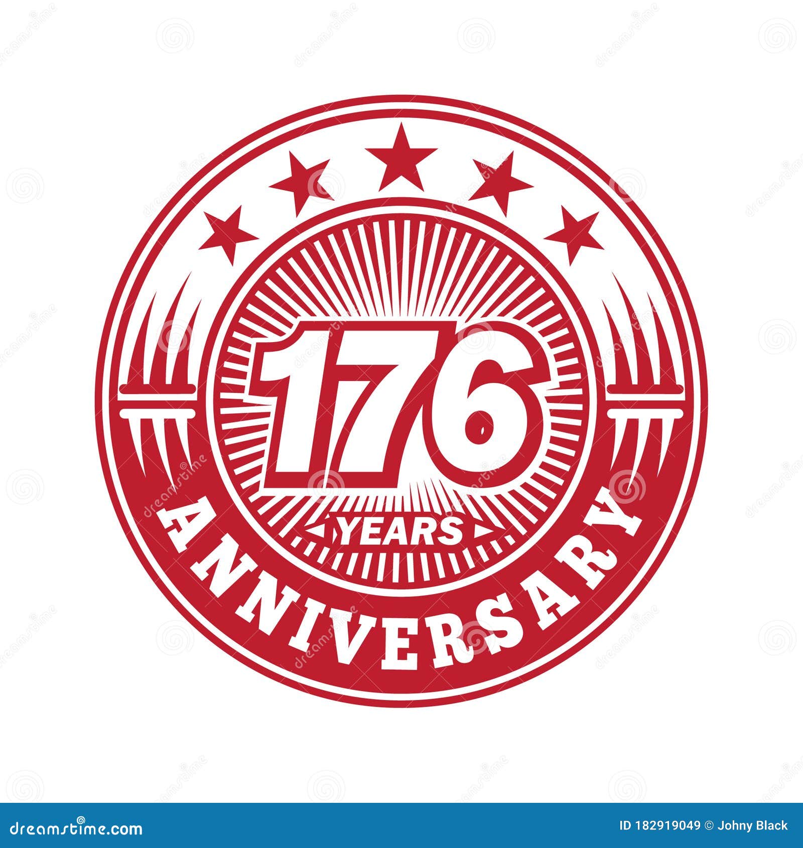 176 Years Anniversary Celebration. 176th Anniversary Logo Design ...