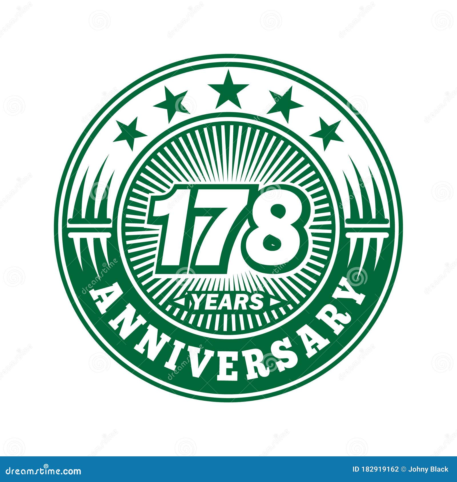 178 Years Anniversary Celebration. 178th Anniversary Logo Design ...