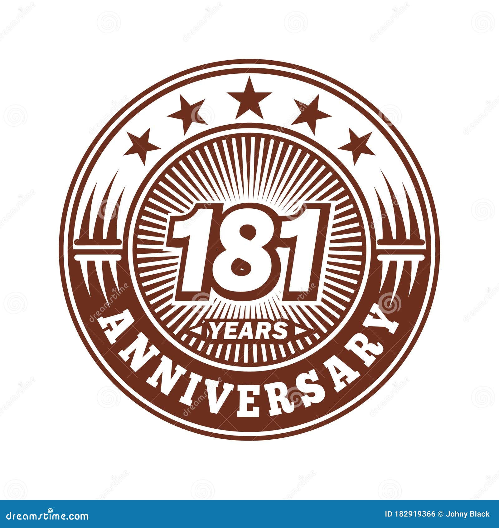 181 Years Anniversary Celebration. 181st Anniversary Logo Design ...