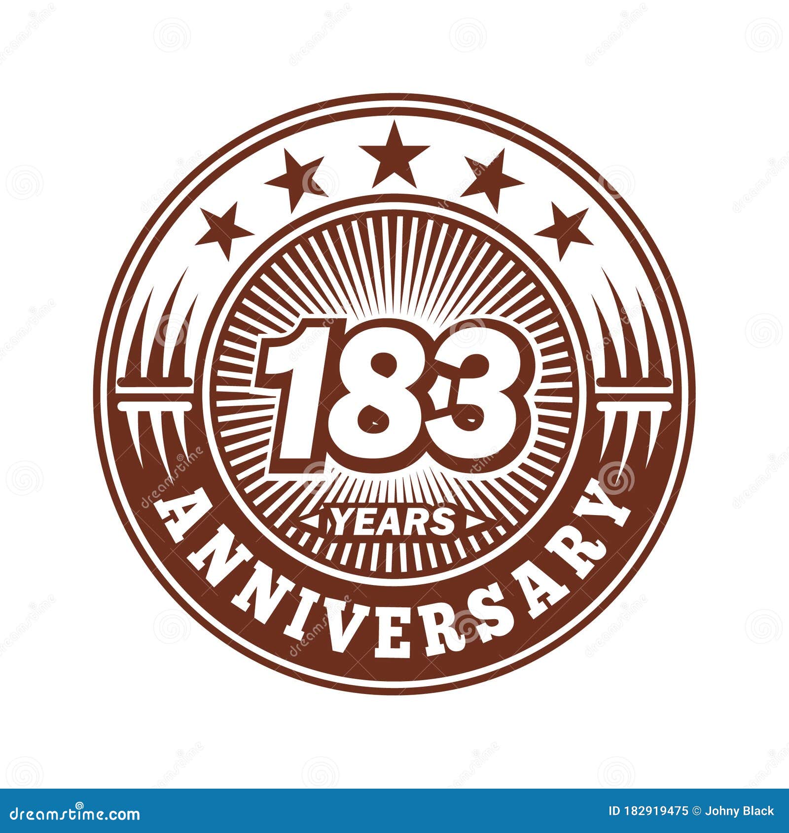 183 Years Anniversary Celebration. 183rd Anniversary Logo Design ...