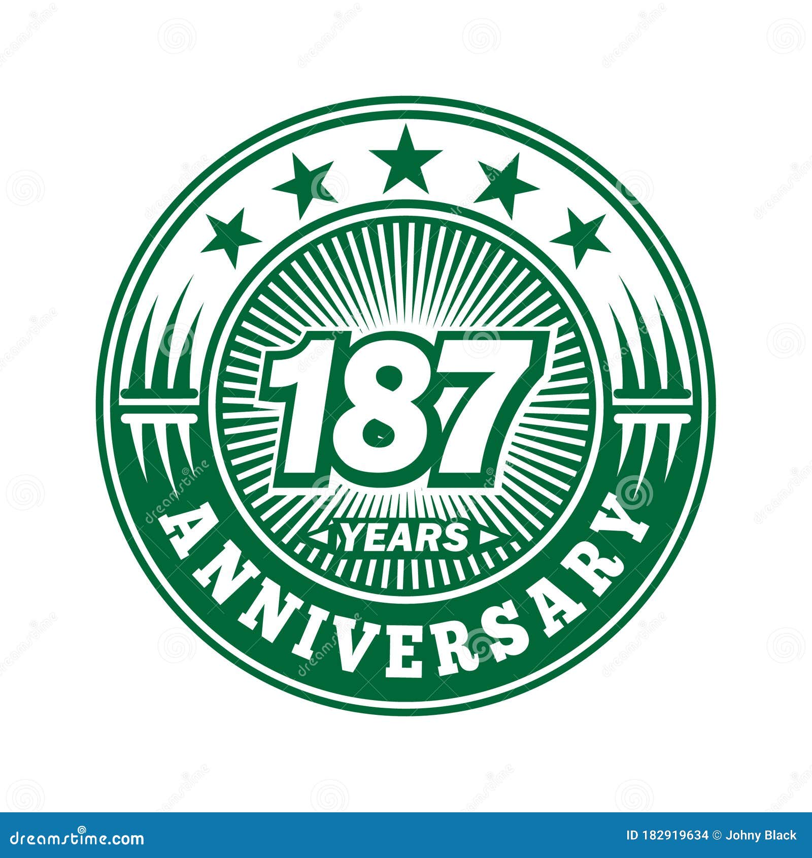 187 Years Anniversary Celebration. 187th Anniversary Logo Design ...