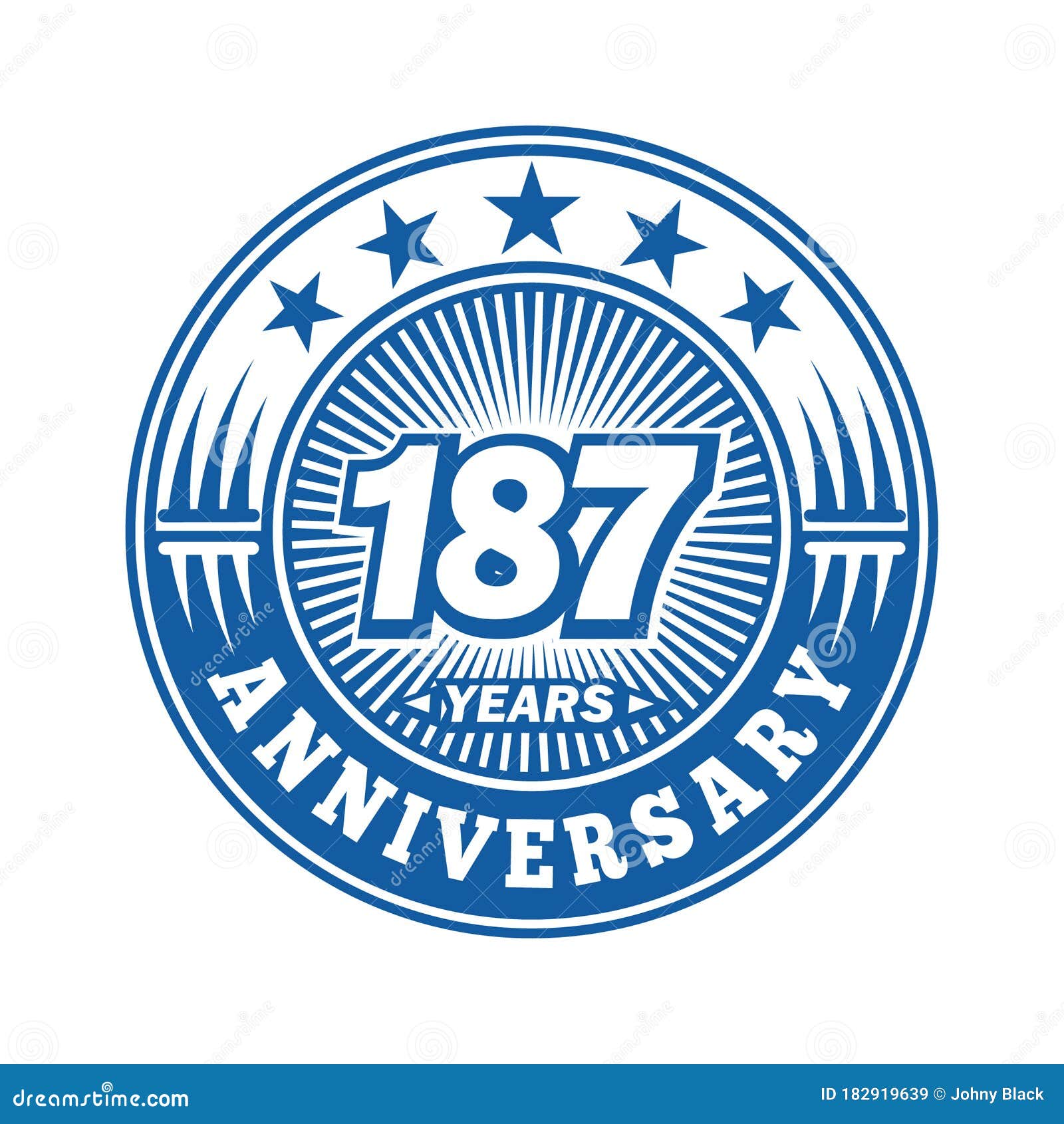 187 Years Anniversary Celebration. 187th Anniversary Logo Design ...