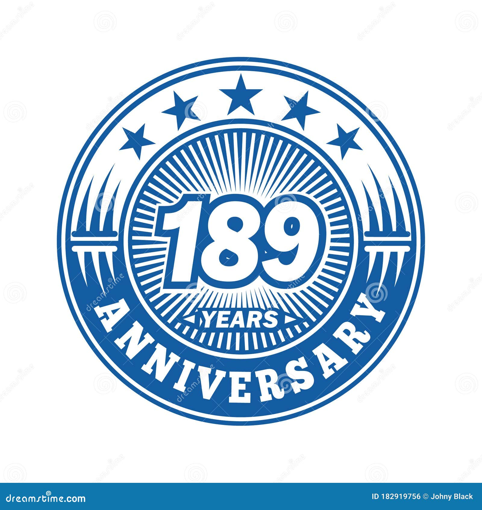 189 Years Anniversary Celebration. 189th Anniversary Logo Design ...