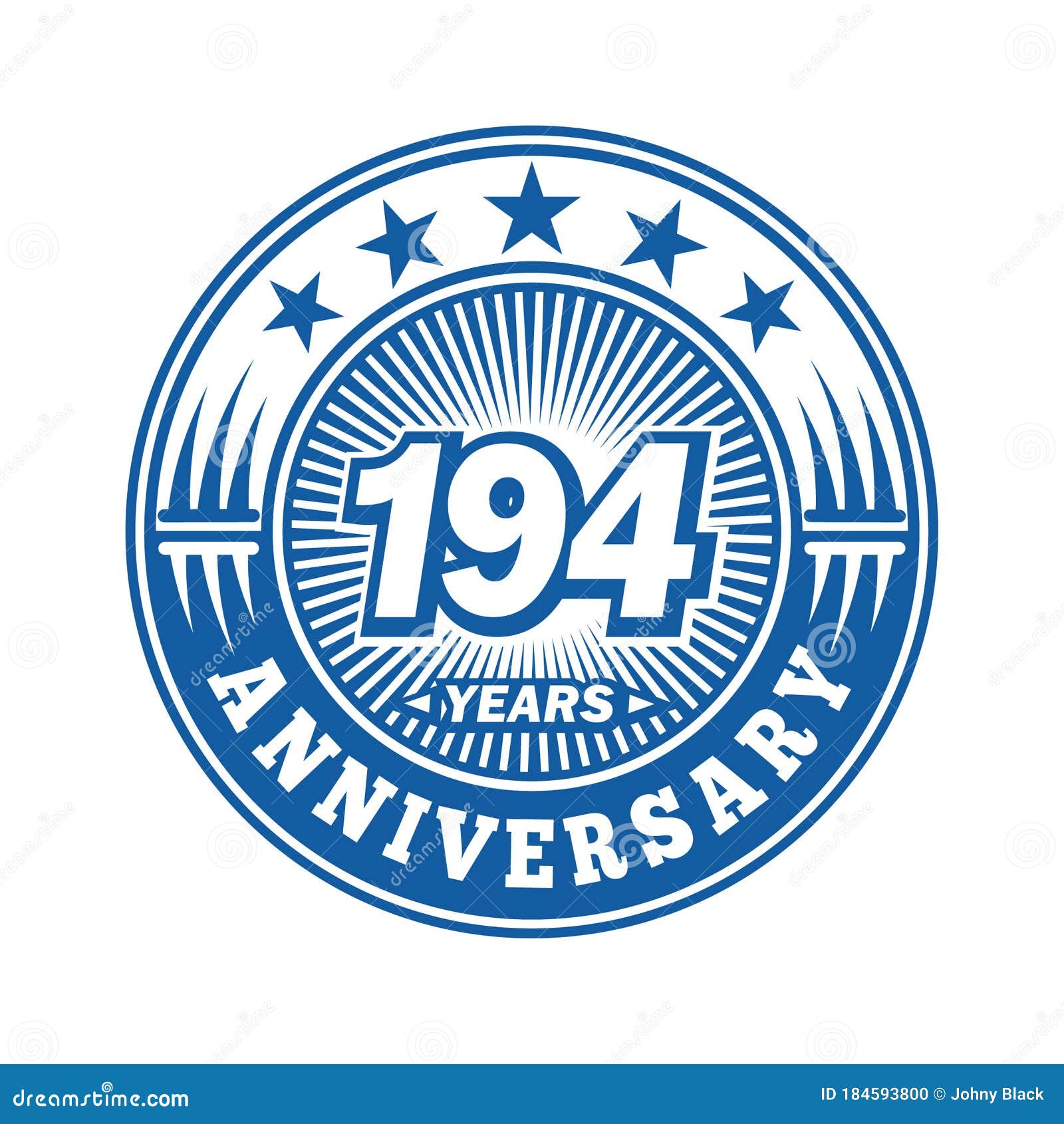 194 Years Anniversary Celebration. 194th Anniversary Logo Design ...