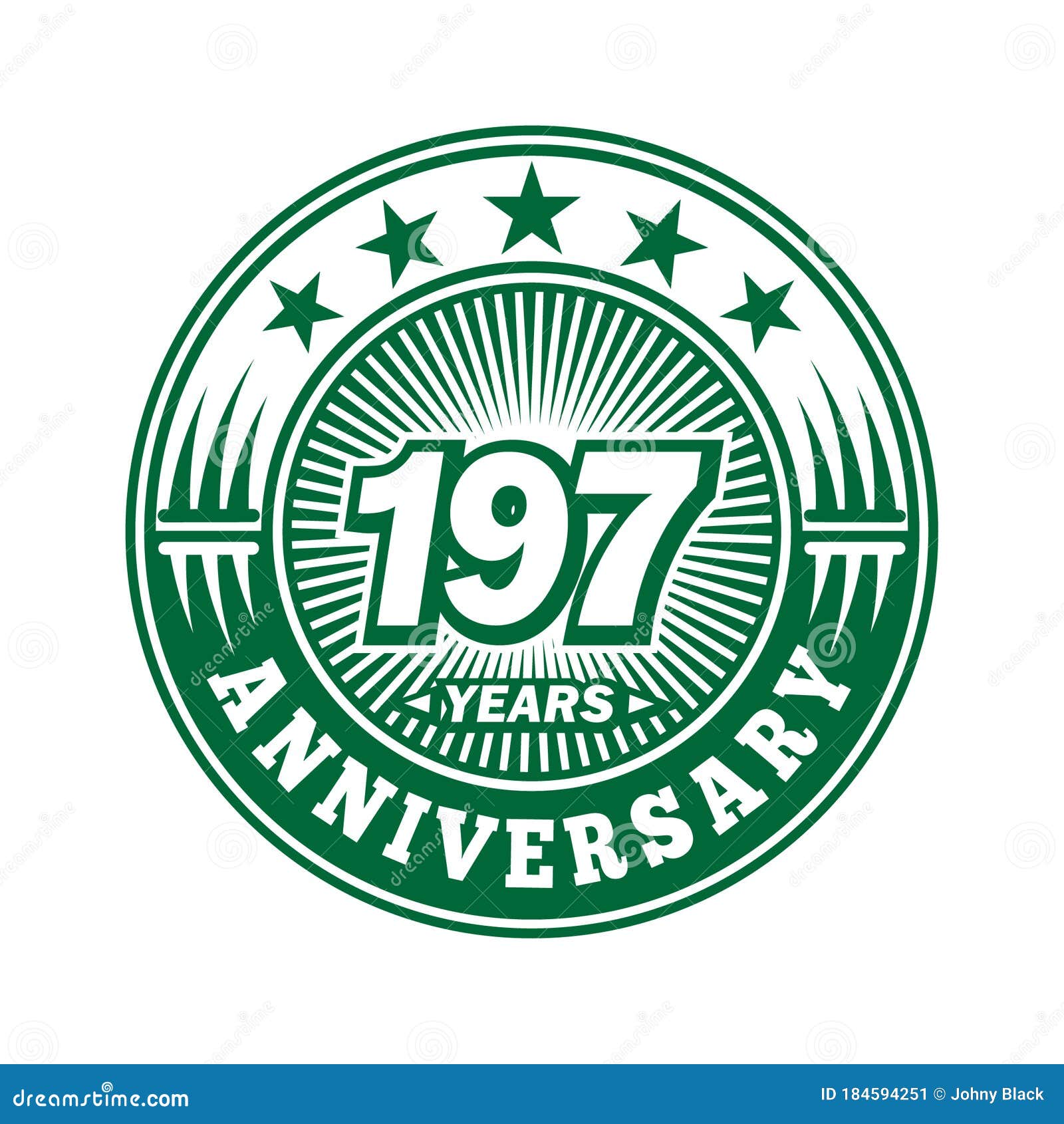 197 Years Anniversary Celebration. 197th Anniversary Logo Design ...