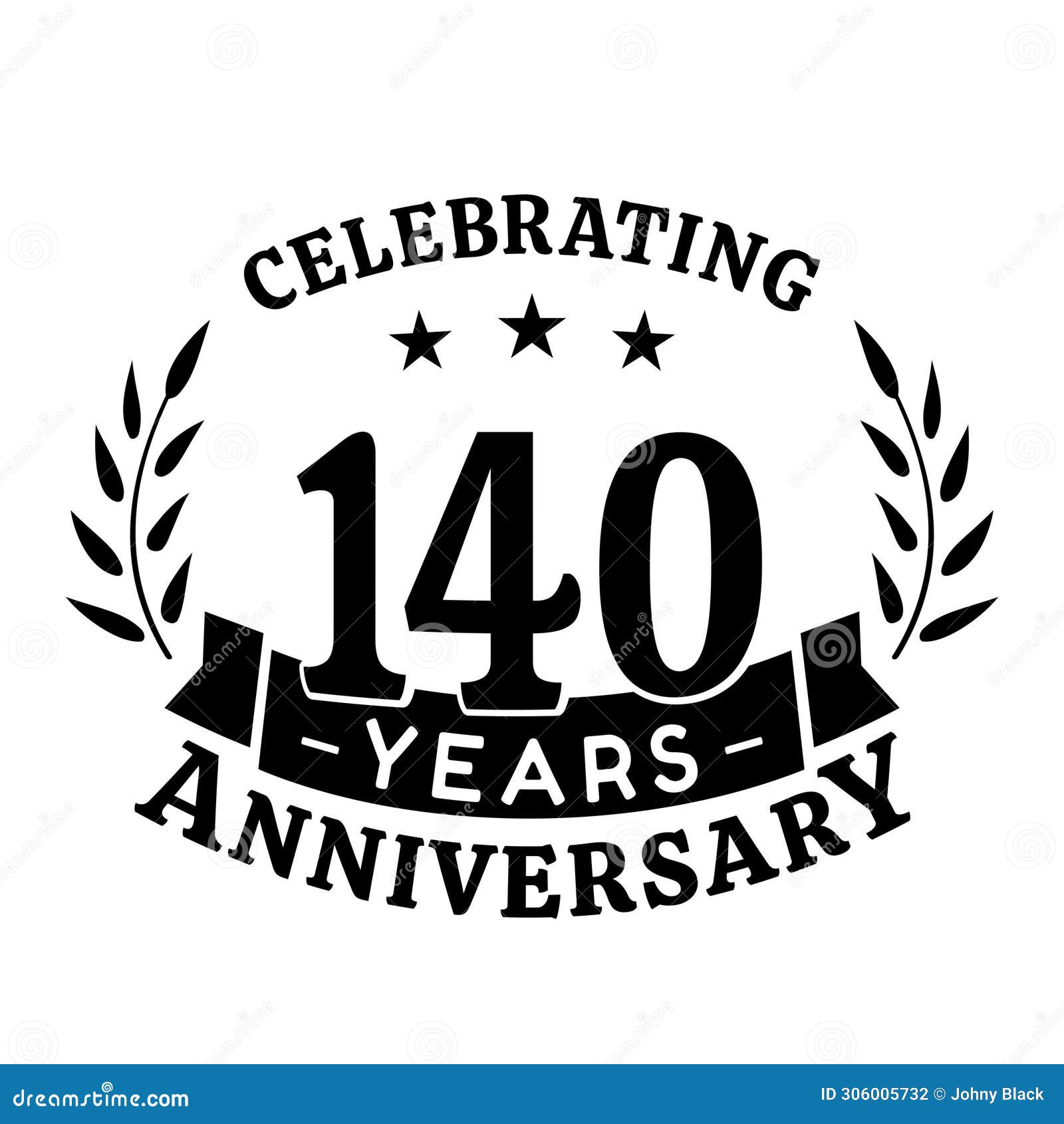140 Years Anniversary Celebration Logotype. 140th Anniversary Logo ...