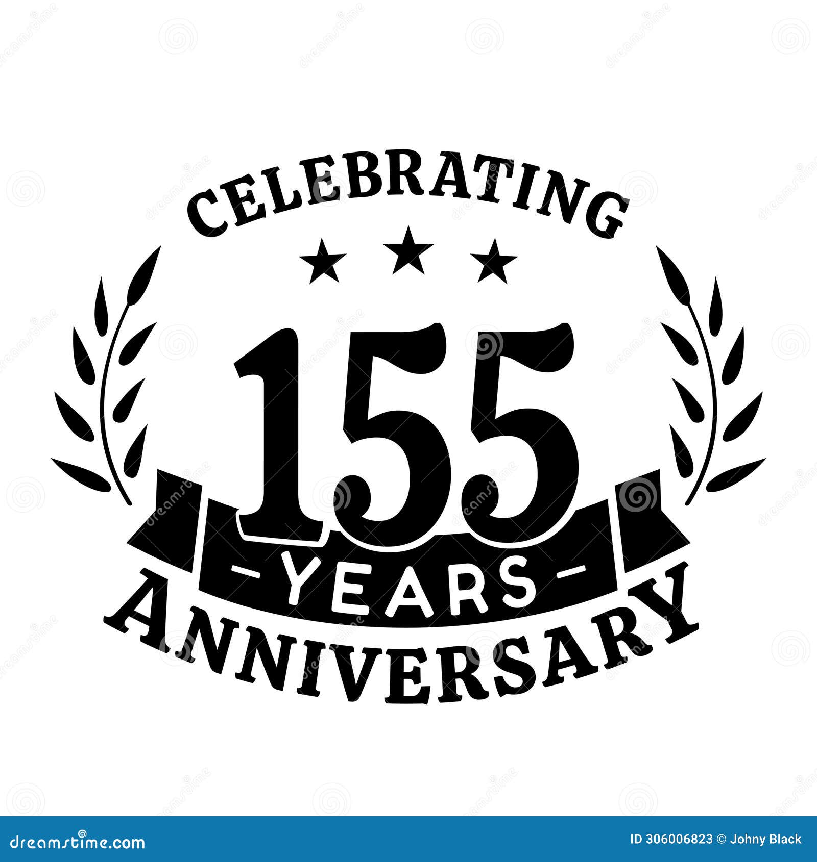 155 Years Anniversary Celebration Logotype. 155th Anniversary Logo ...