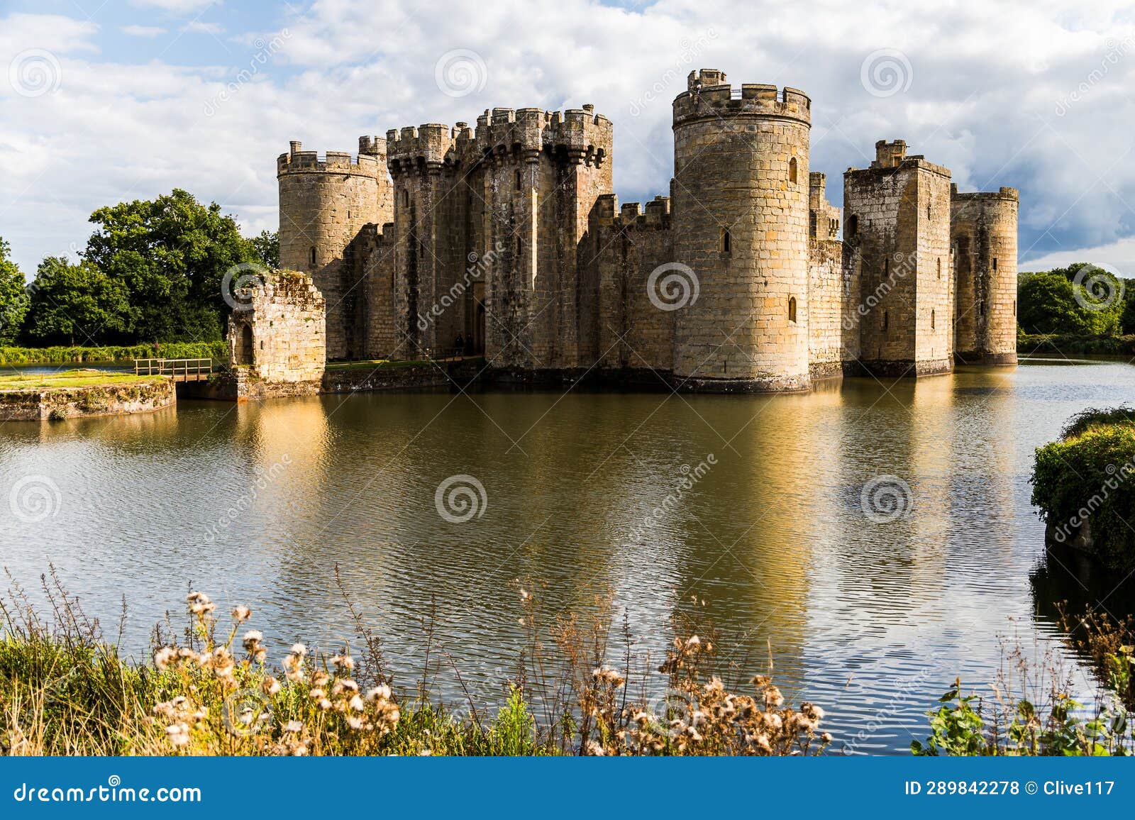 Bodiam Castle with moat editorial stock photo. Image of robertsbridge ...