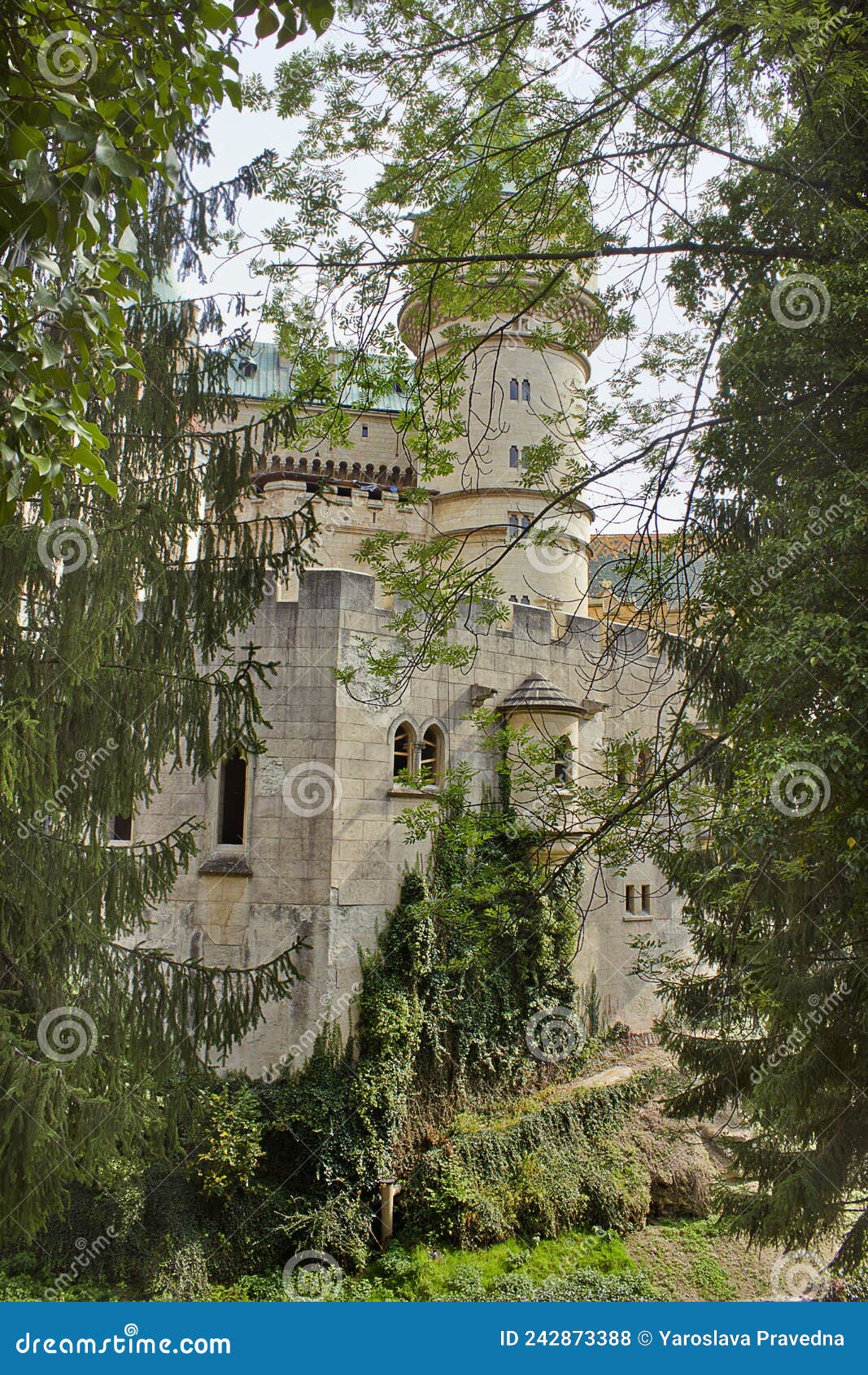 Ancient castle in Bojnice stock photo. Image of historic - 242873388