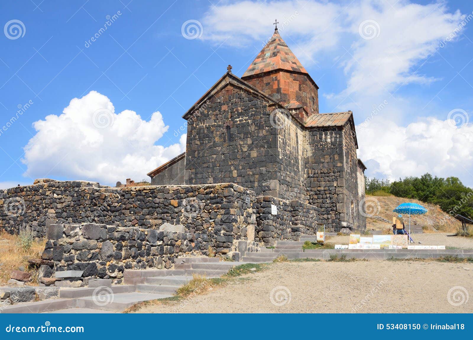 The 9th Century Armenian Monastery of Sevanavank at Lake Sevan Editorial Image - Image of cloud ...