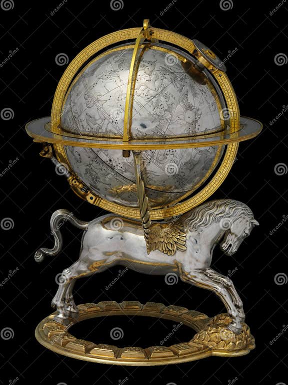 16th Century Celestial Globe with Clockwork by Gerhard Emmoser Stock ...