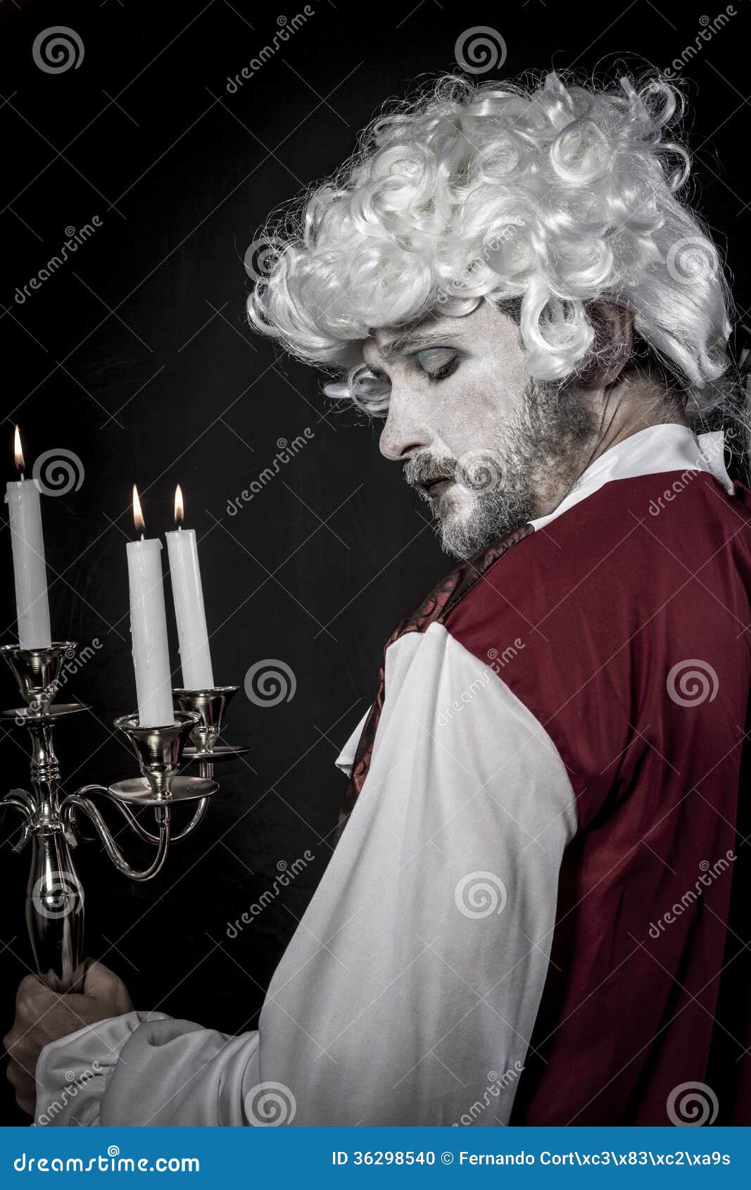 19th Century, Gentleman Rococo Era Wig Stock Photo - Image of antique ...