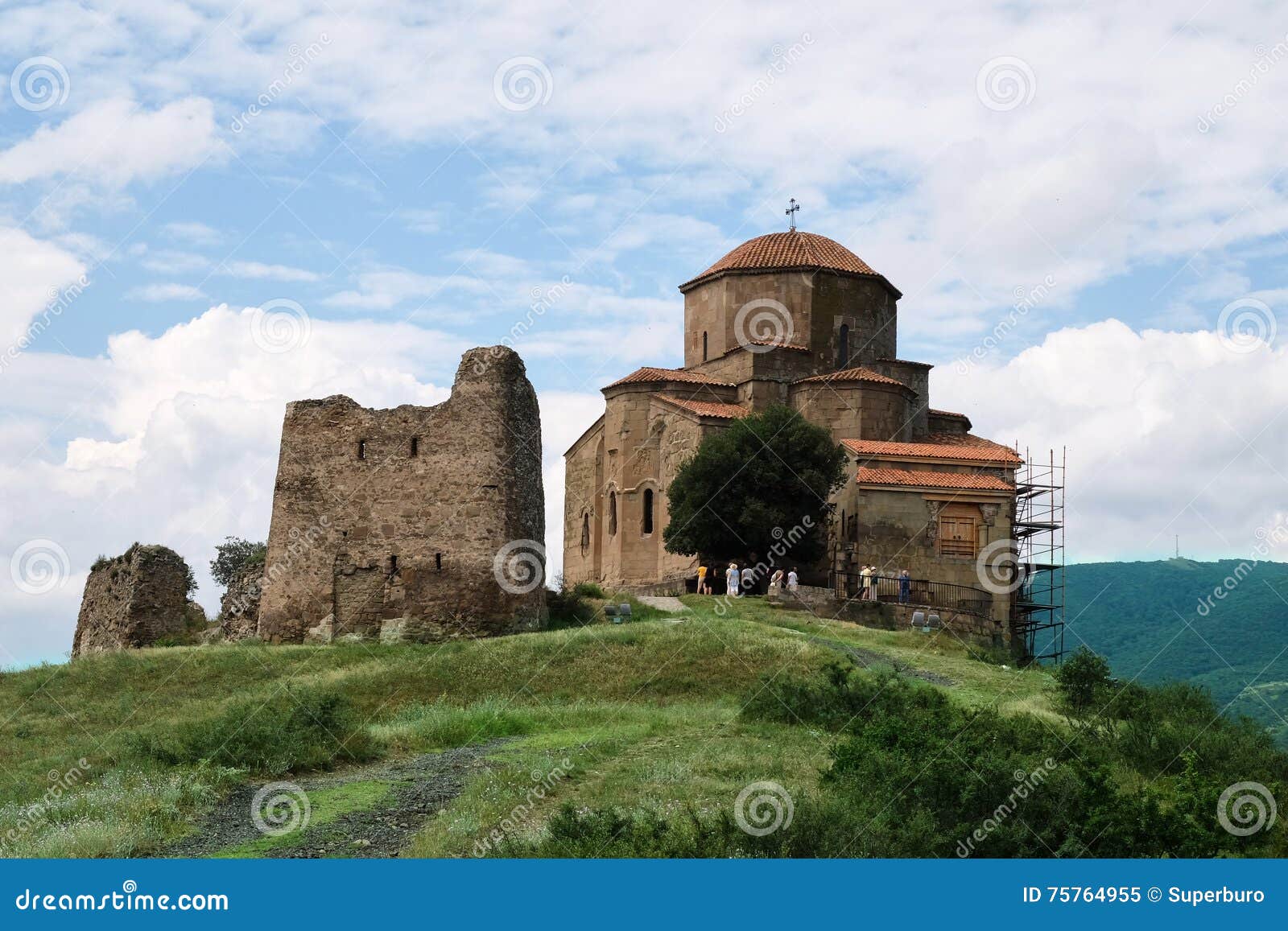 6th Century Jvari Monastery in Mtskheta, Georgia Stock Image - Image of ...