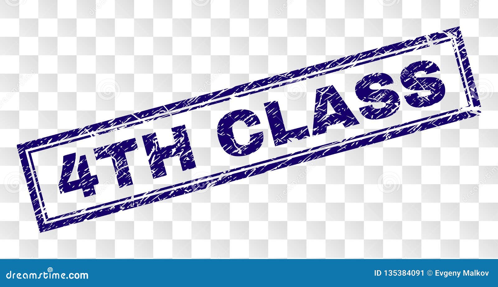 Grunge 4TH CLASS Rectangle Stamp Stock Vector - Illustration of ...