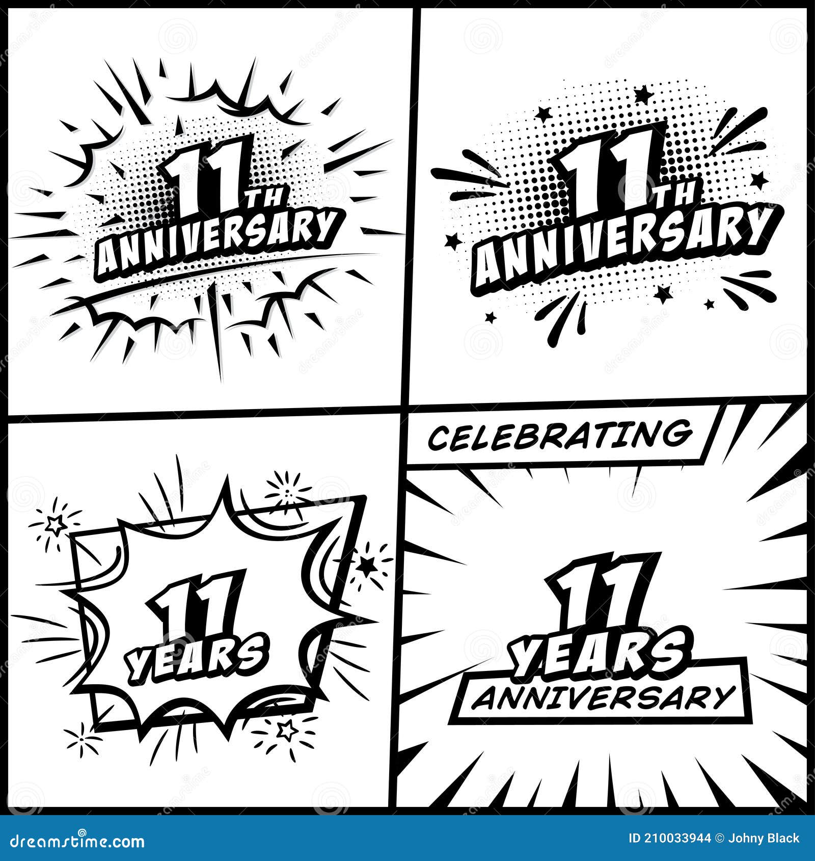 11 Years Anniversary Logo Collection. 11th Years Anniversary ...