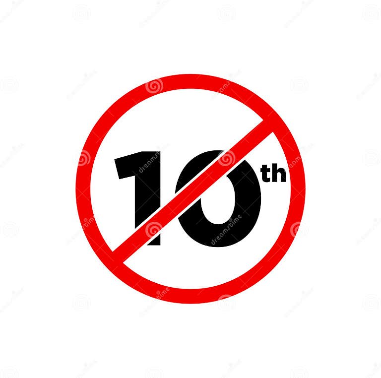 10th Digit Banend Vector Icon. No 10 Icon Stock Vector - Illustration ...