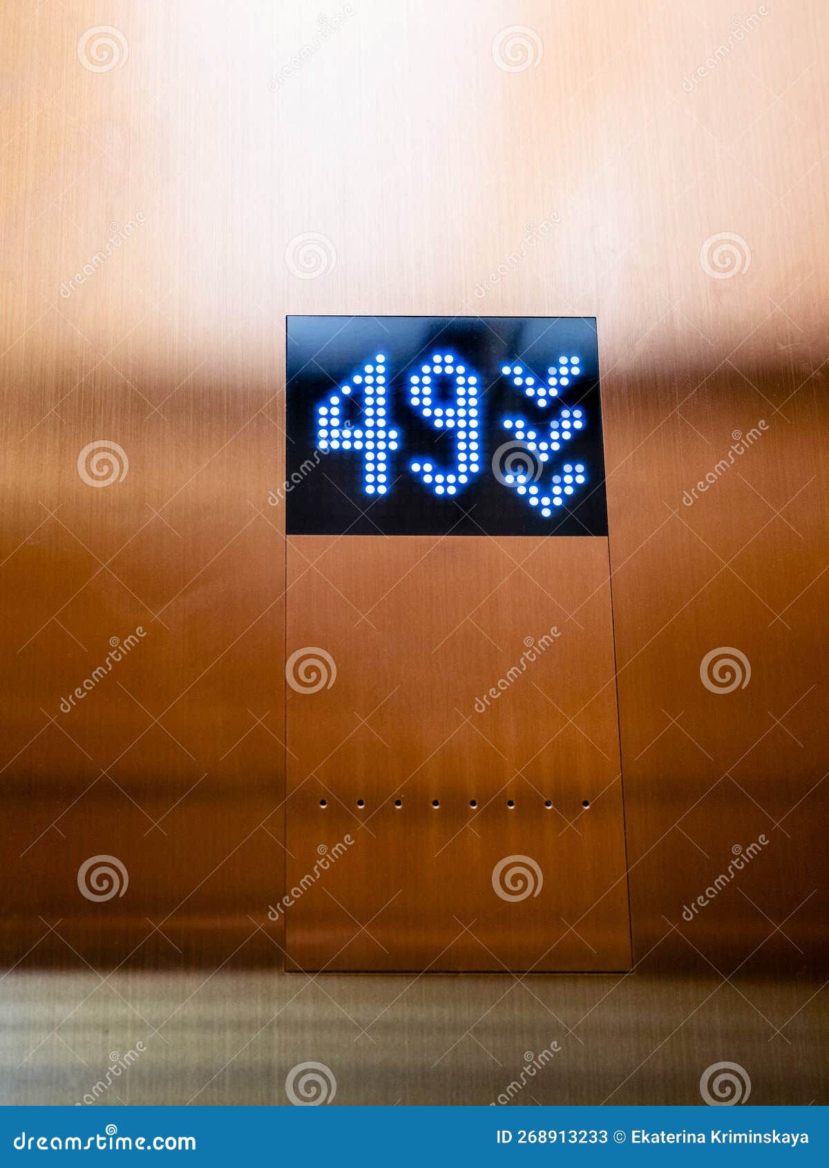 49th Floor on Downward Elevator in Skyscraper Stock Image - Image of ...