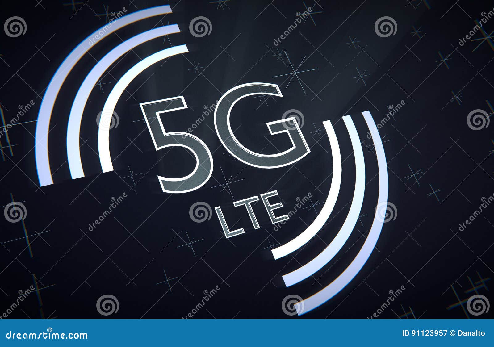 5th Generation Mobile Network Stock Illustration - Illustration of ...