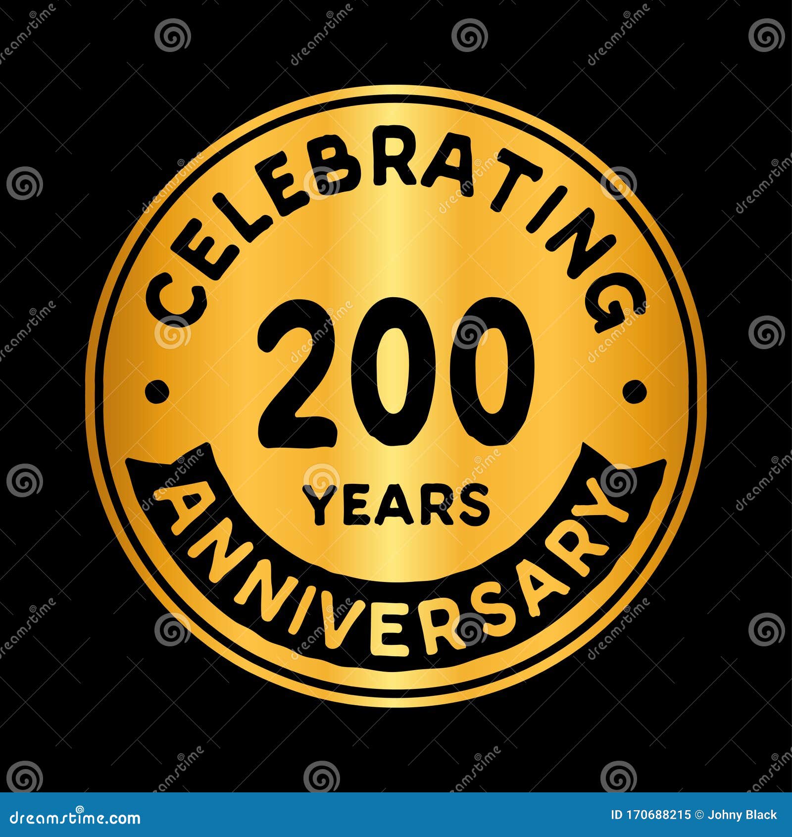 200 Years Celebrating Anniversary Design Template. 200th Anniversary ...