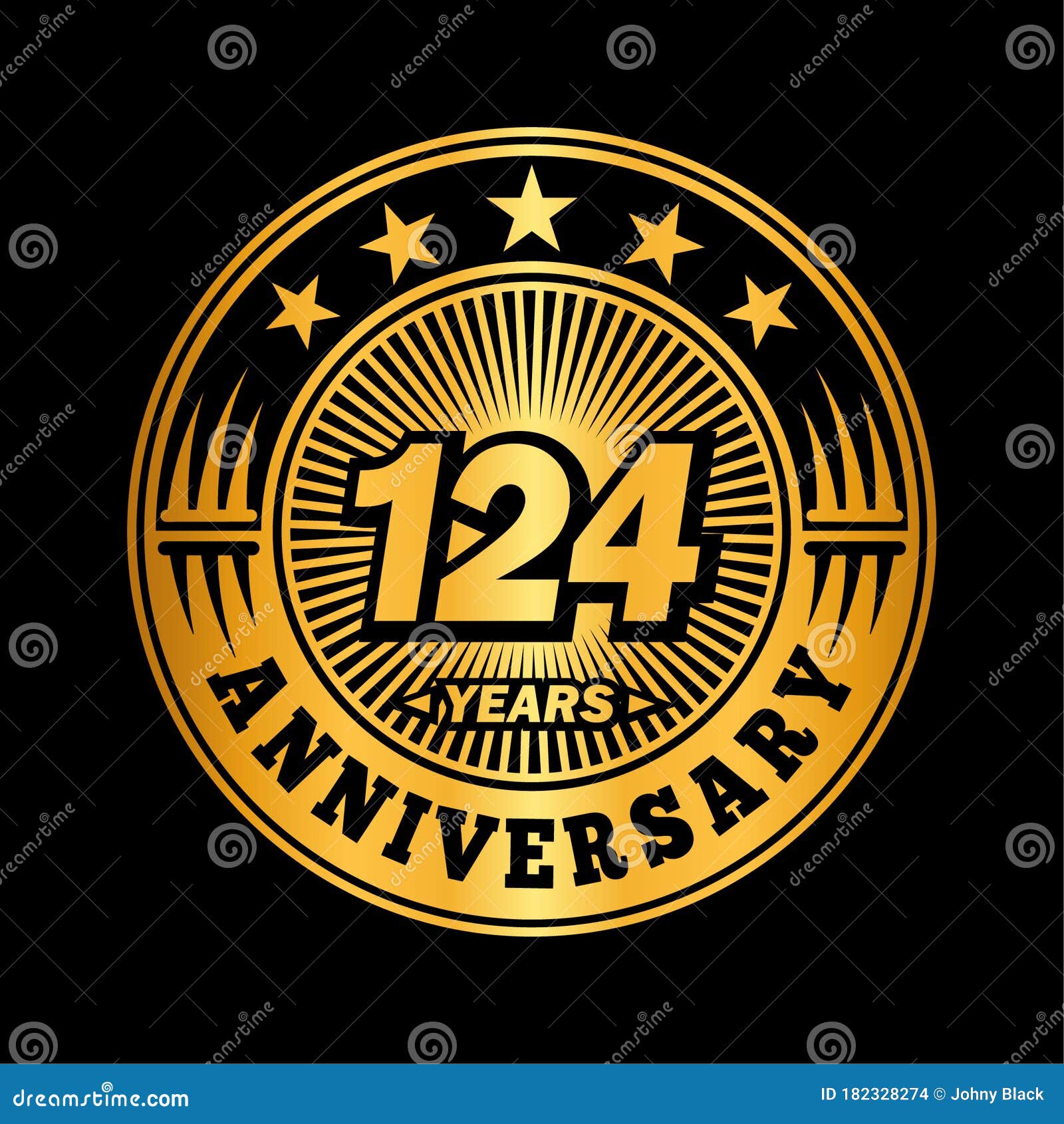 124years Anniversary Celebration. 124th Anniversary Logo Design ...
