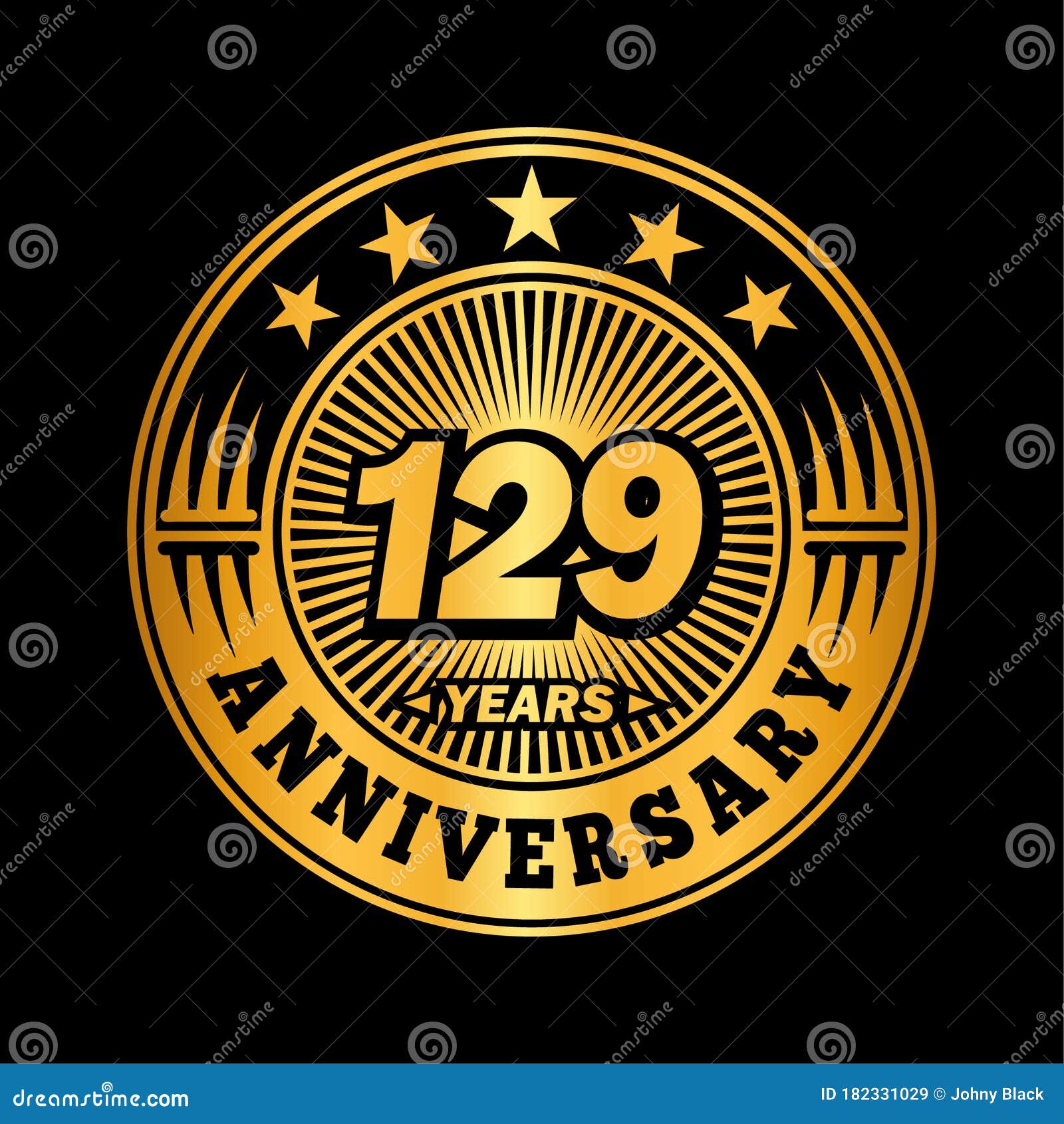 129years Anniversary Celebration. 129th Anniversary Logo Design ...