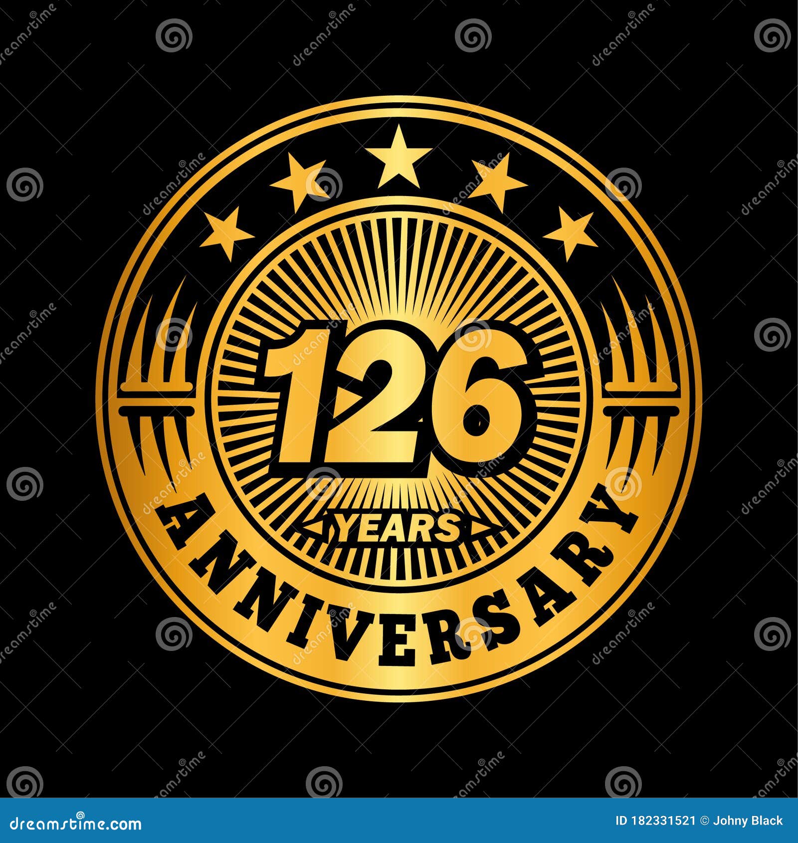 126years Anniversary Celebration. 126th Anniversary Logo Design ...