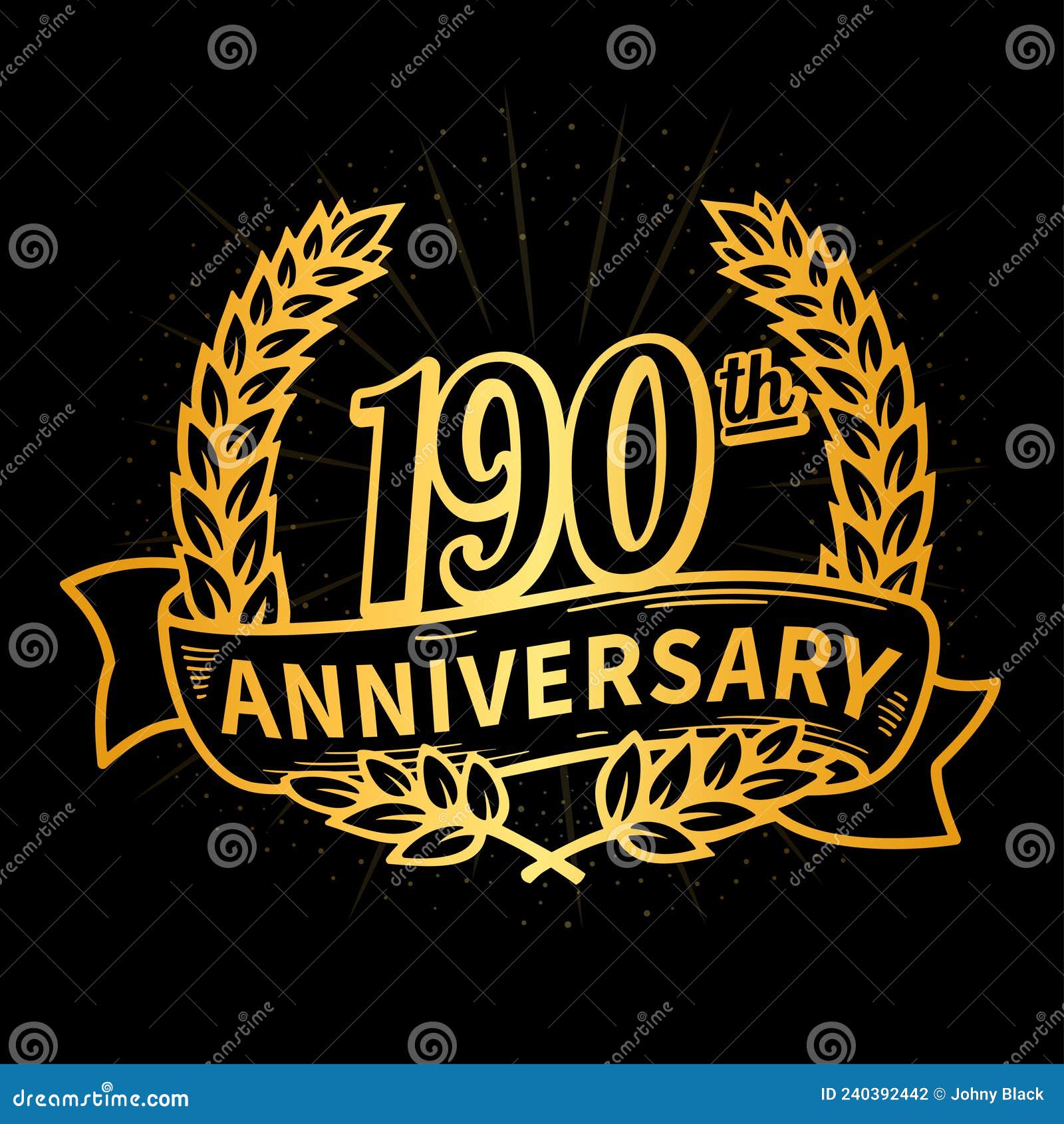 190 Years Anniversary Celebration Logotype. 190th Anniversary Logo ...